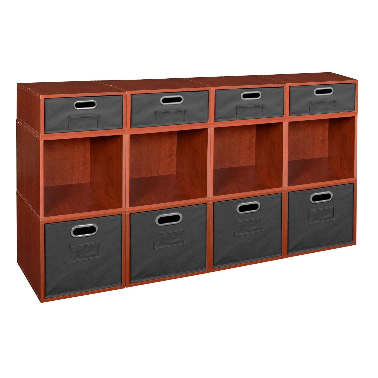 Niche Cubo Storage Organizer Open Bookshelf Set- 8 Full Cubes/4 Half ...