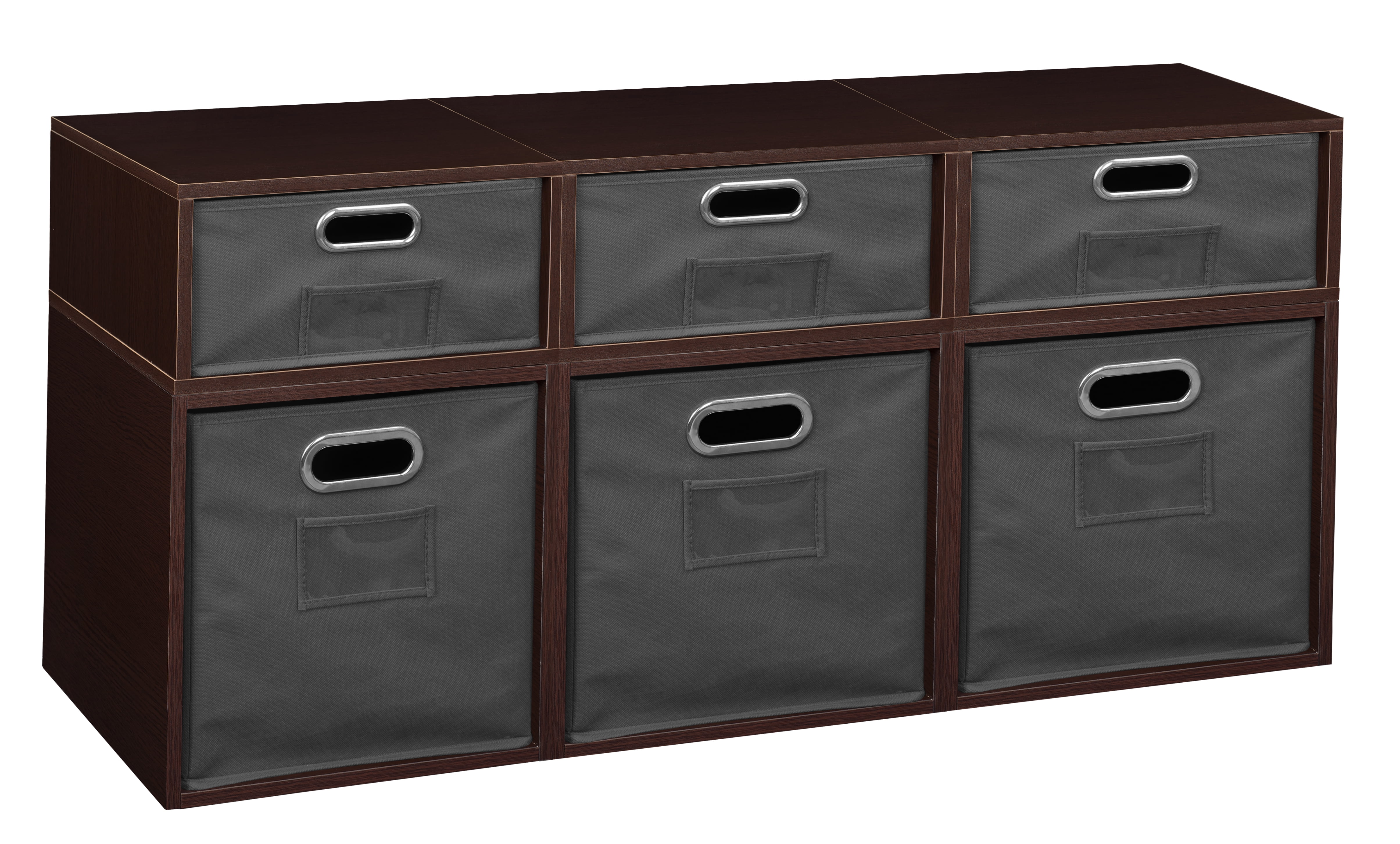 Niche Cubo Storage Set- 3 Full Cubes/3 Half Cubes with Foldable Storage ...