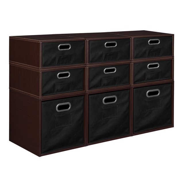 Niche Cubo Storage Set- 3 Full Cubes/6 Half Cubes with Foldable Storage ...