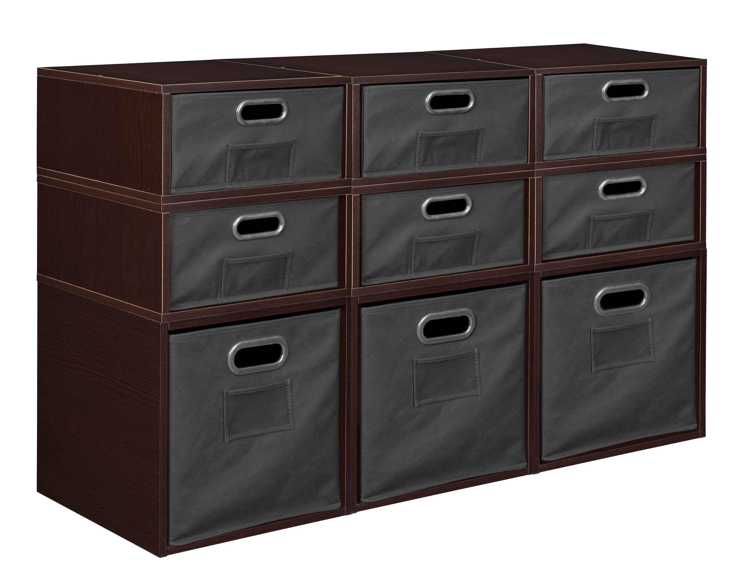 Niche Cubo Storage Set- 3 Full Cubes/6 Half Cubes with Foldable Storage ...