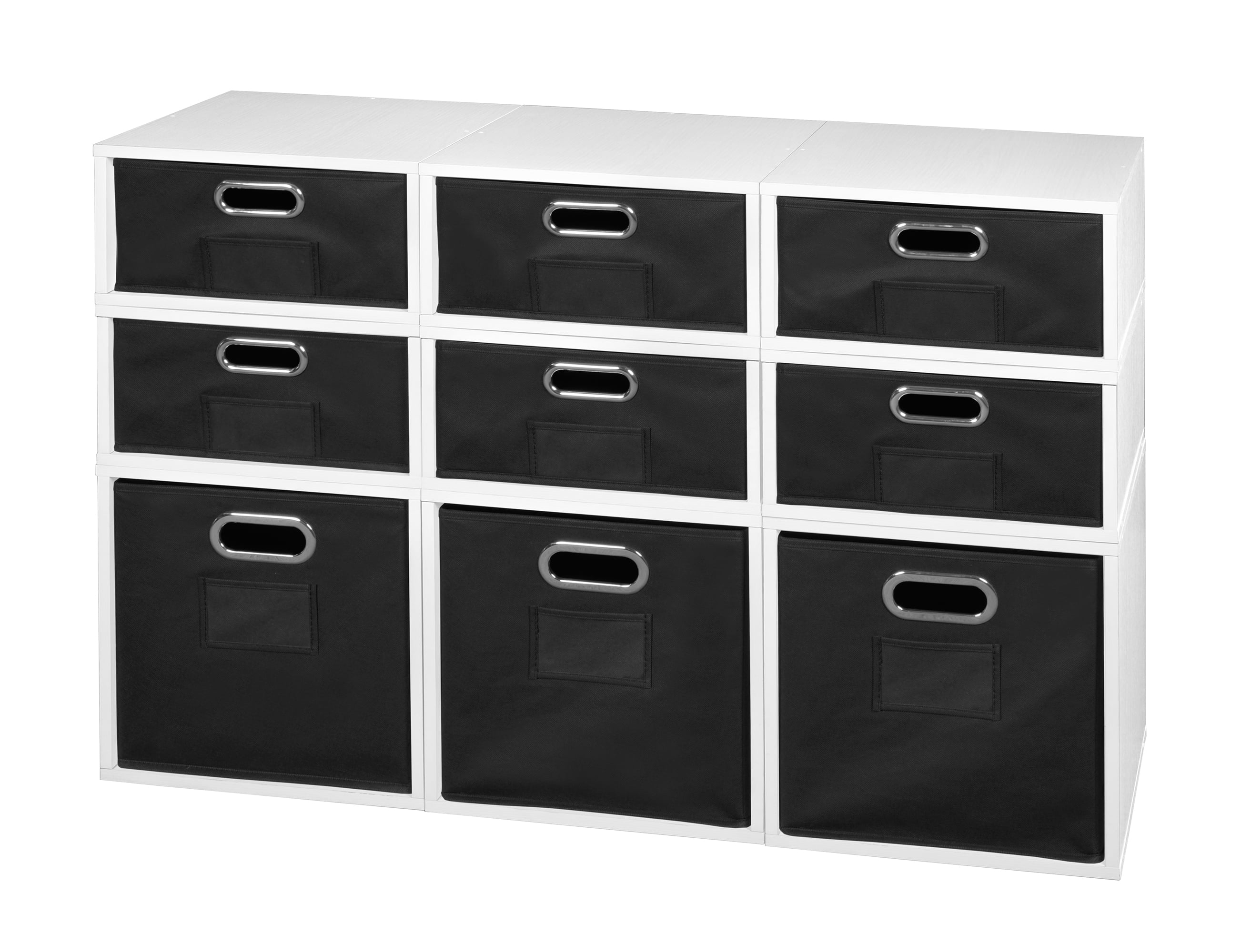 Niche Cubo Storage Set- 3 Full Cubes/6 Half Cubes with Foldable Storage ...