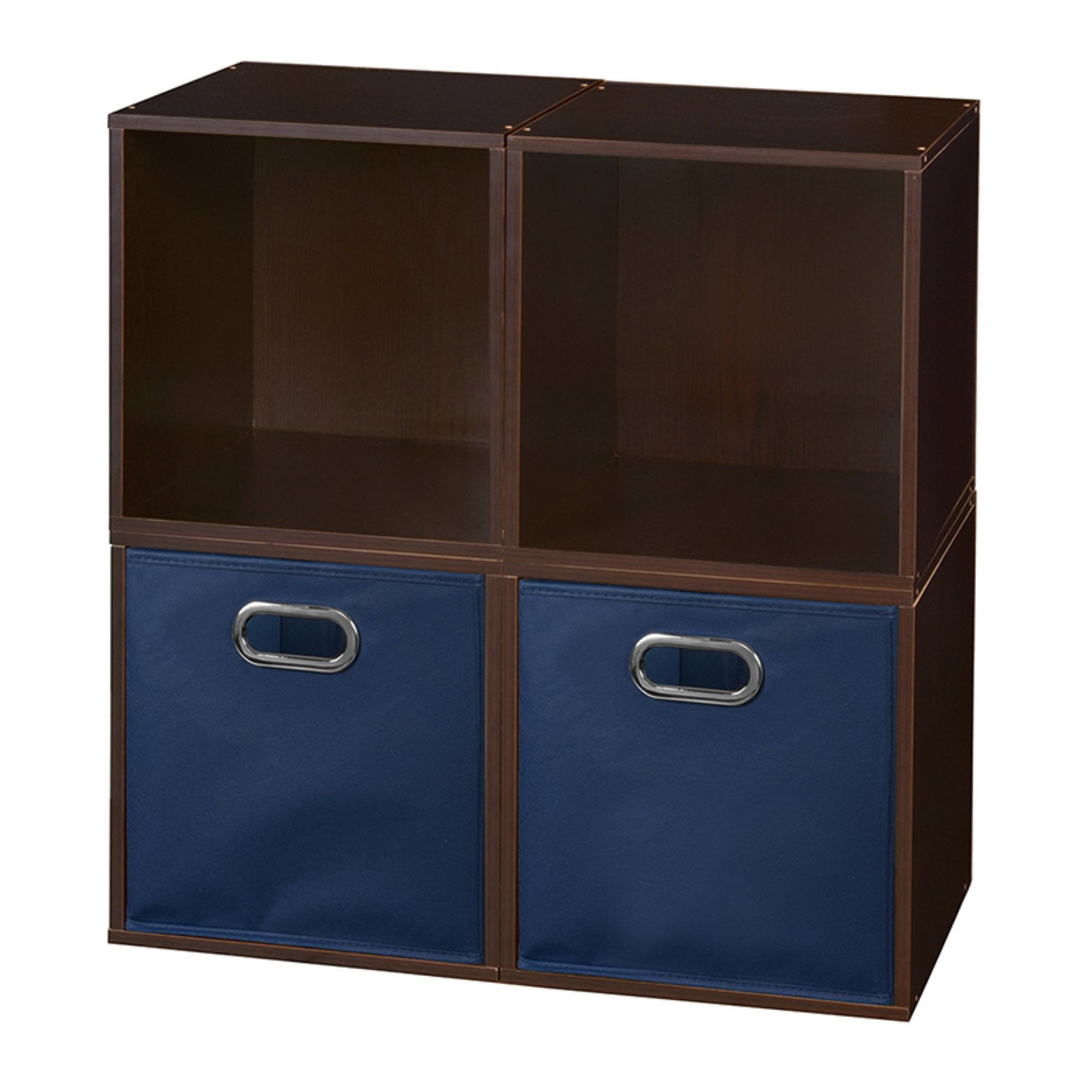 Niche Cubo Storage Set - 4 Cubes & 2 Canvas Bins- Truffle/Blue ...