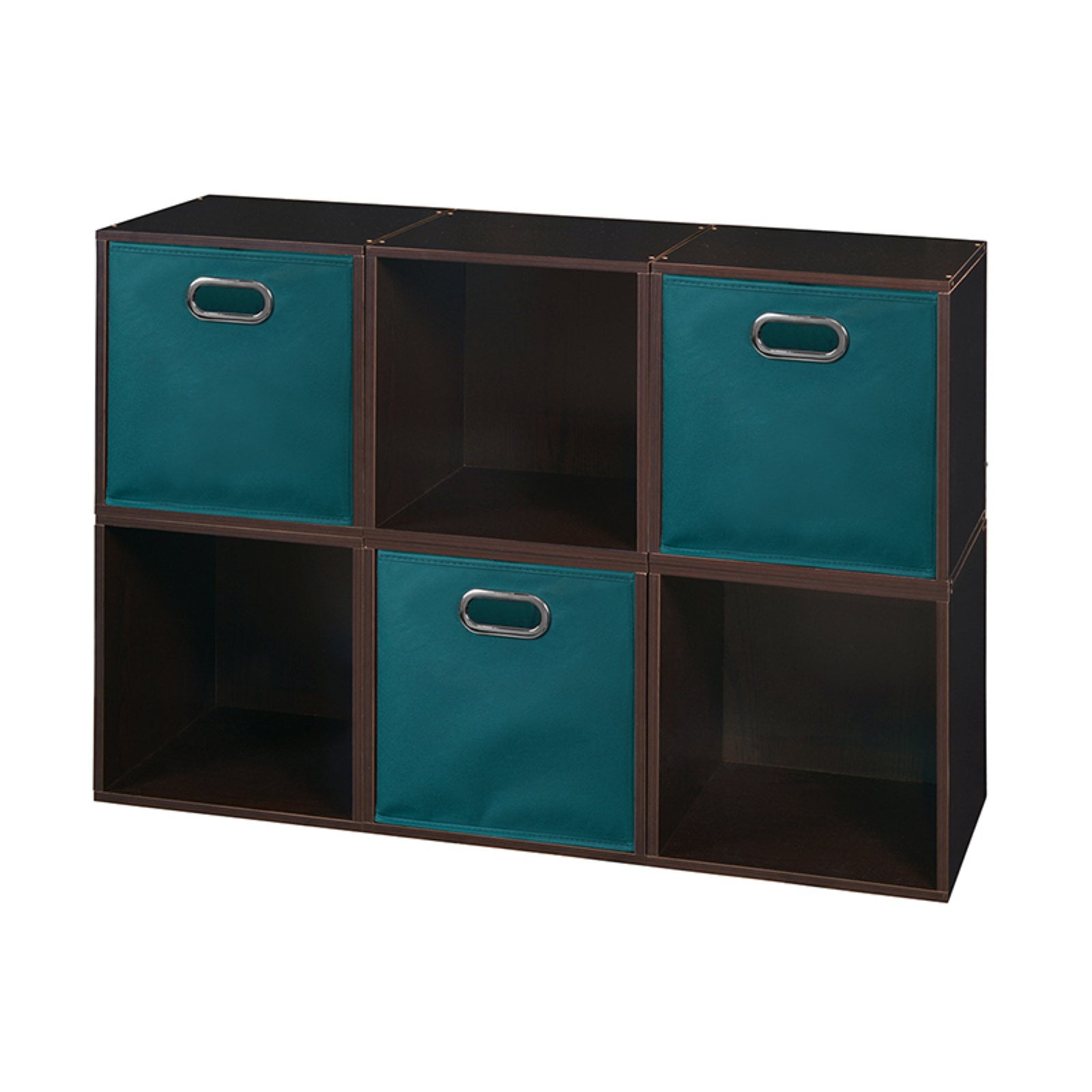 Niche Cubo Storage Set - 6 Cubes & 3 Canvas Bins- Cherry/Teal - Walmart.com