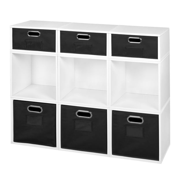 Niche Cubo Storage Set- 6 Full Cubes/3 Half Cubes with Foldable Storage ...