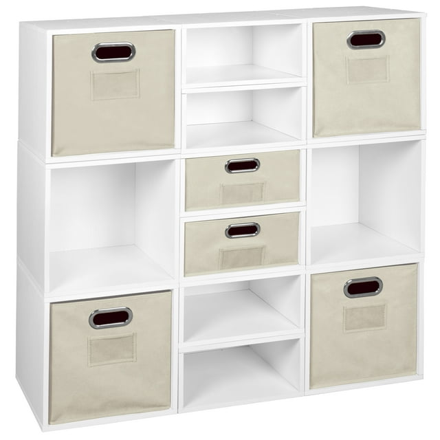 Niche Cubo Storage Set- 6 Full Cubes/6 Half Cubes with Foldable Storage ...