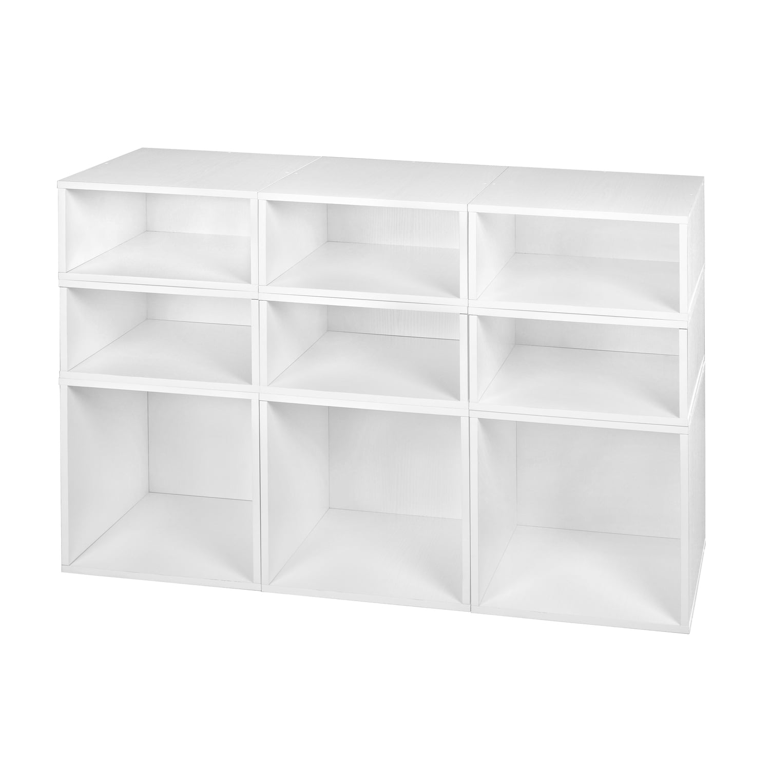 Niche Cubo Storage Set with 3 Full Cubes & 6 Half Cubes, White Wood ...