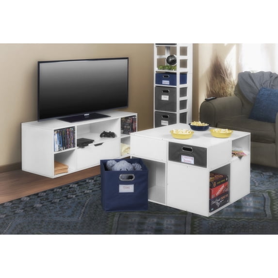 Niche Cubo Storage Organizer Open Bookshelf Set- 4 Full Cubes/4 Half ...