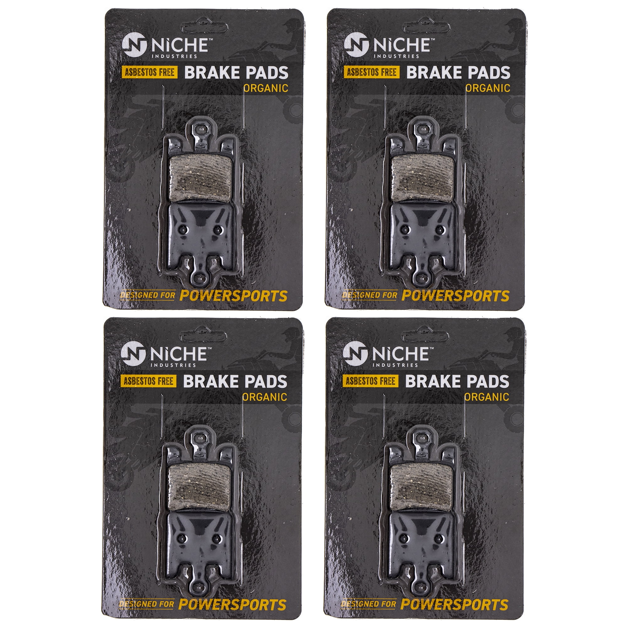 Niche Front Brake Pad Set for Kawasaki Ninja ZX6R Organic Motorcycle 4 ...