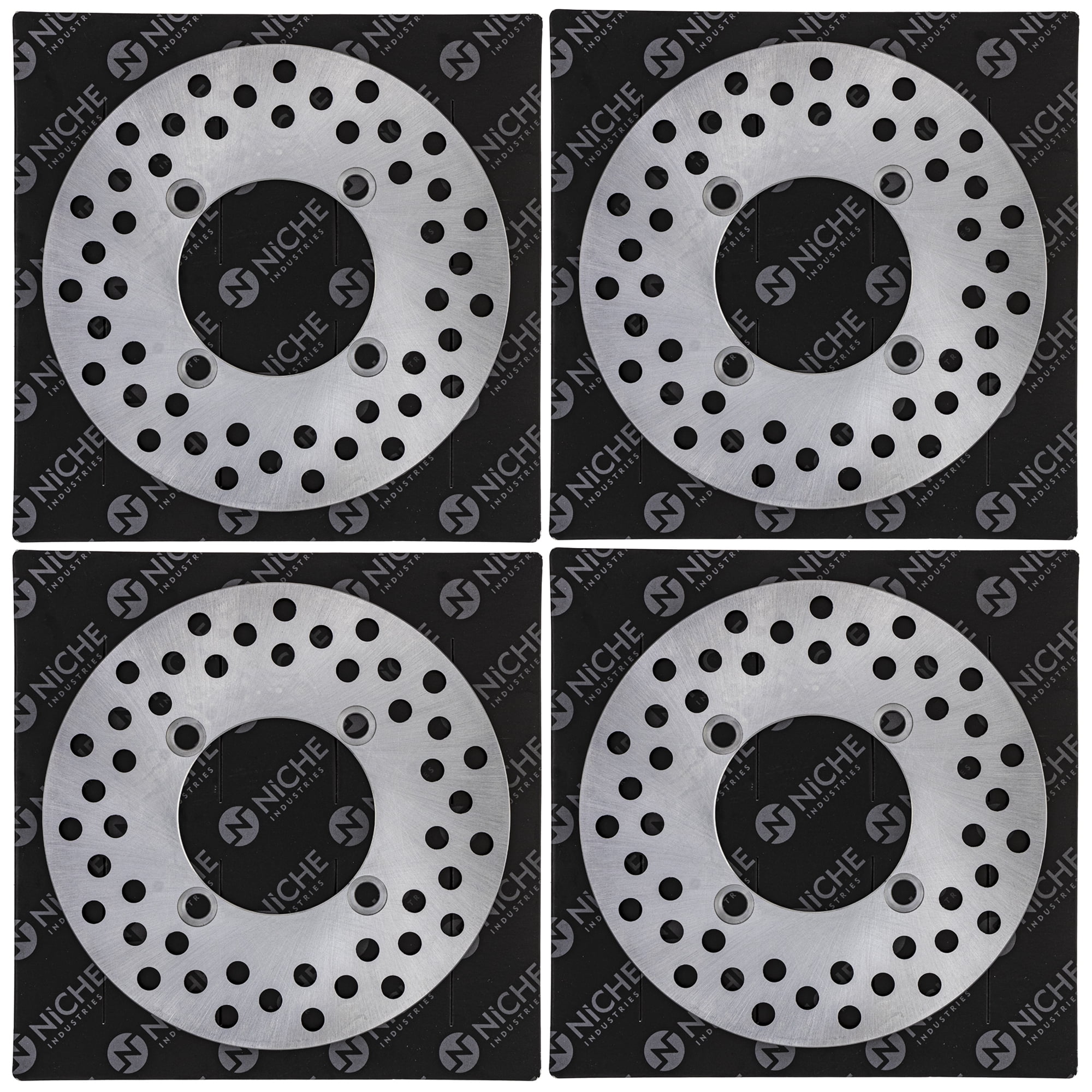 Niche Front Rear Brake Rotor Set for Honda Big Red 700 Pioneer 500 UTV ...