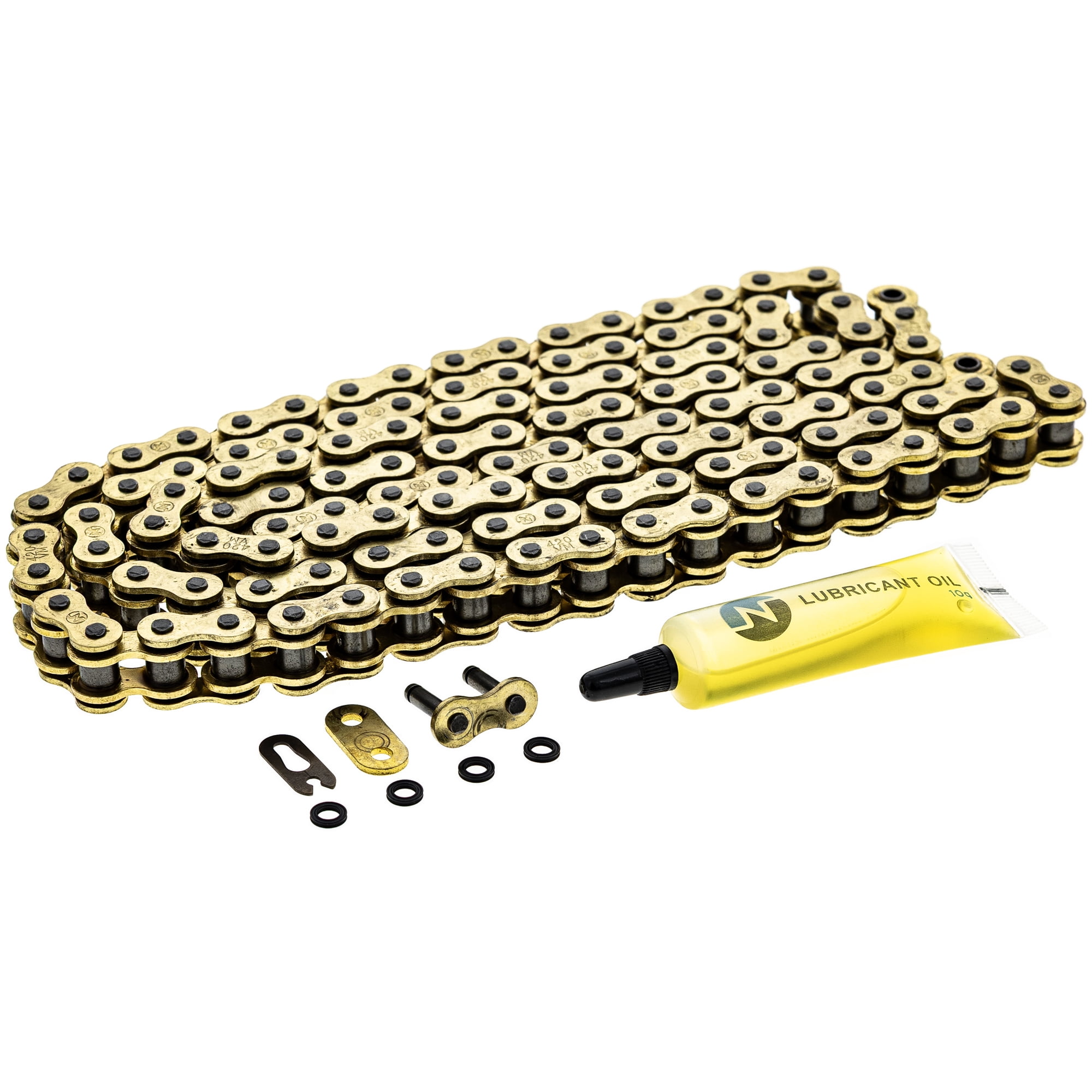 Niche Gold 420 X-Ring Chain 126 Links With Master Link Motorcycle 519 ...
