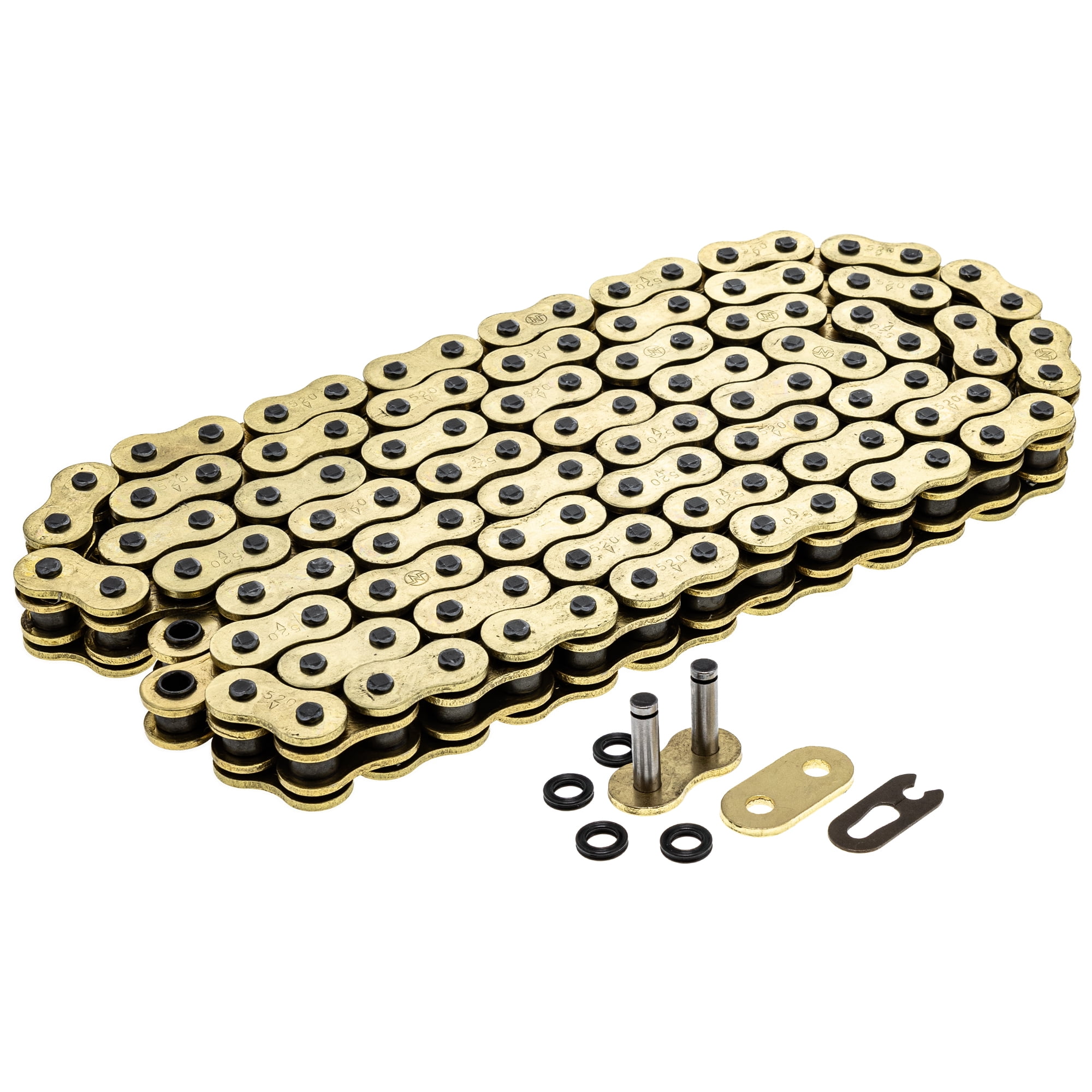 Niche Gold 520 X-Ring Chain 114 Links With Master Link Motorcycle 519 ...