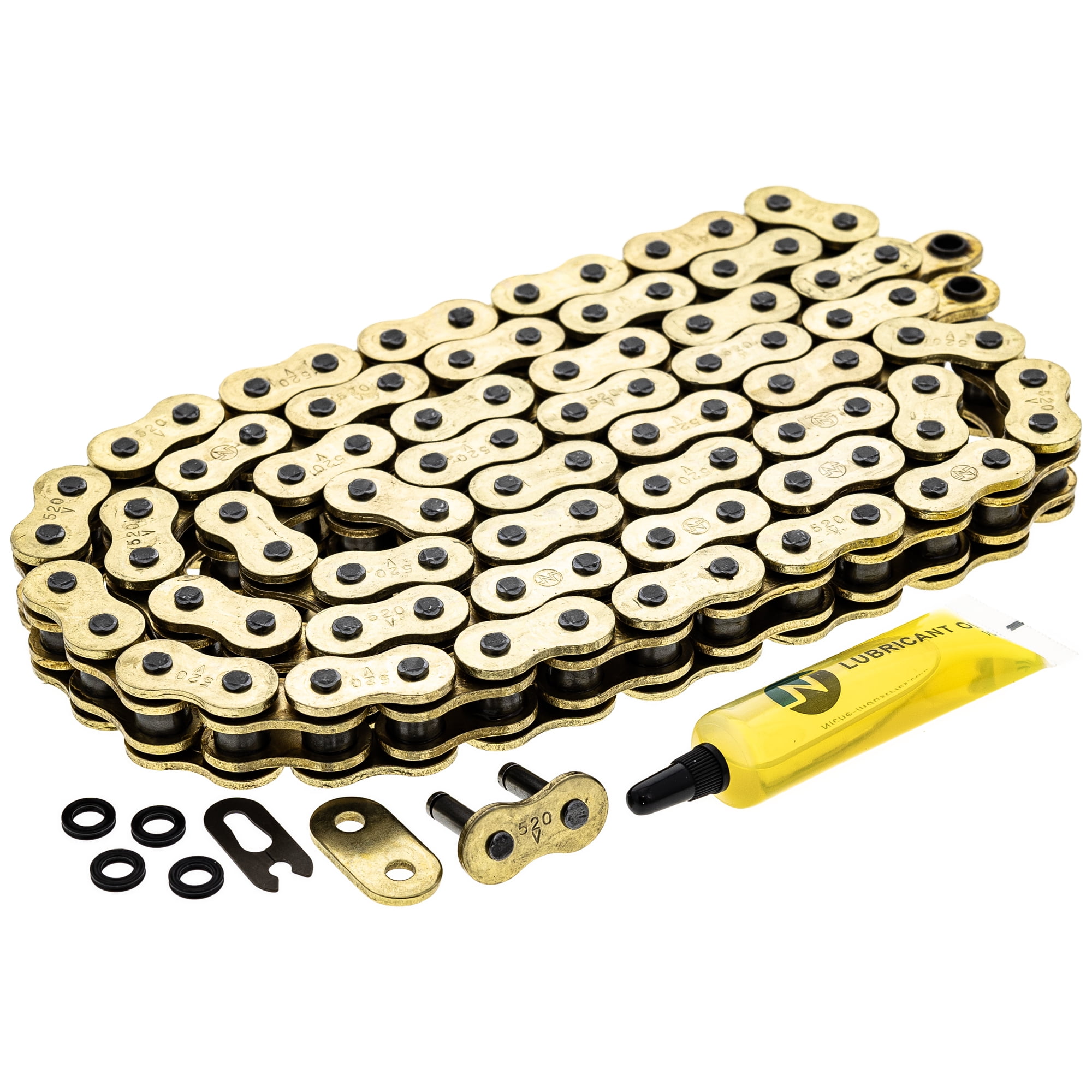 Niche Gold 520 X-Ring Chain 94 Links With Master Link Motorcycle 519 ...