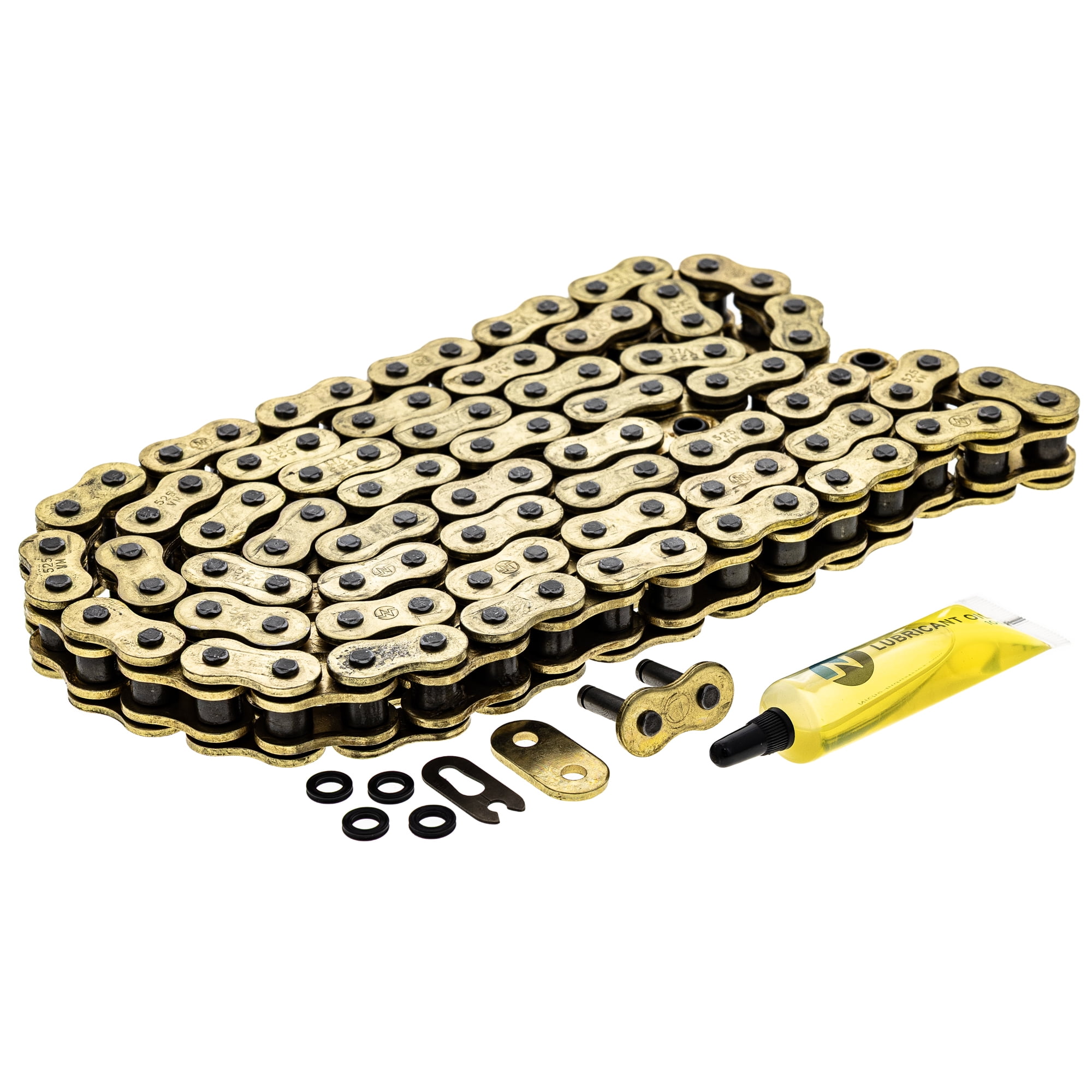 Niche Gold 525 X-Ring Chain 104 Links With Master Link Motorcycle 519 ...