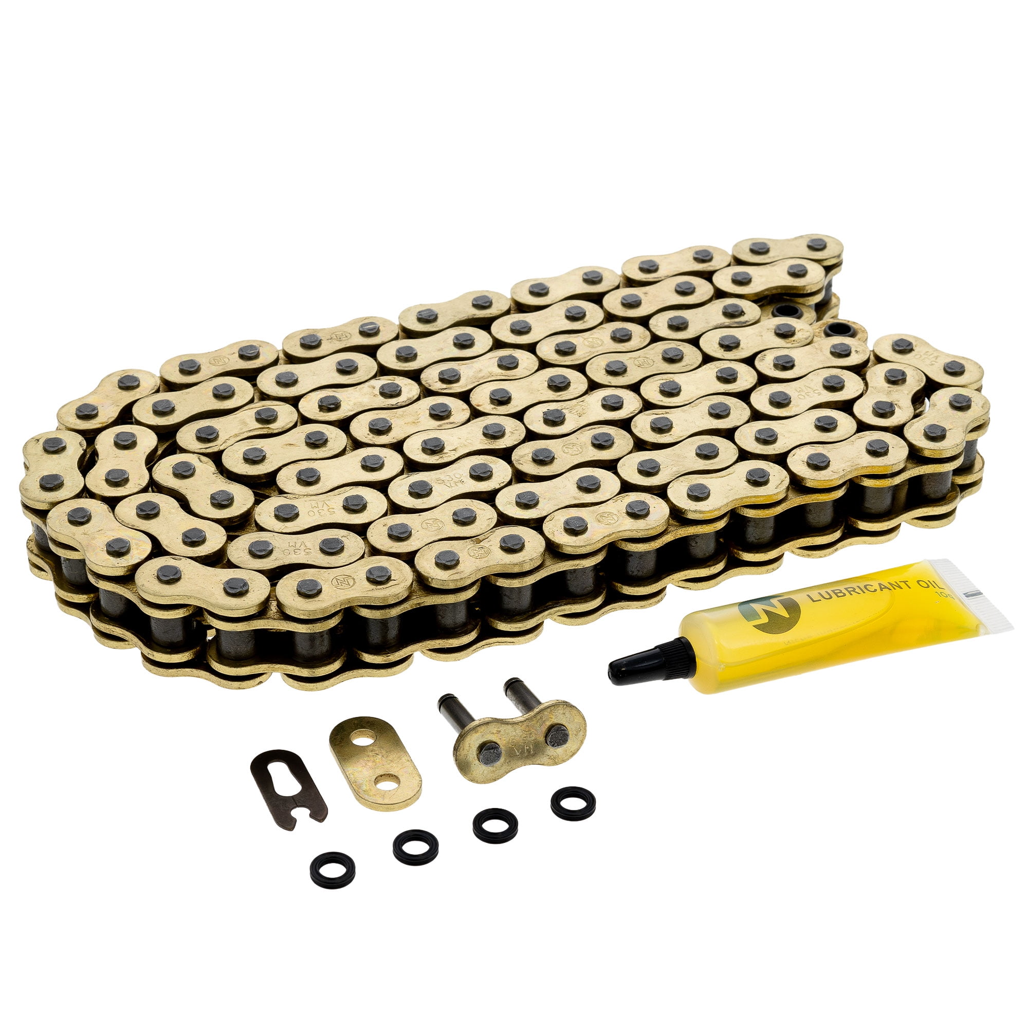 Niche Gold 530 X-Ring Chain 106 Links With Master Link Motorcycle 519 ...