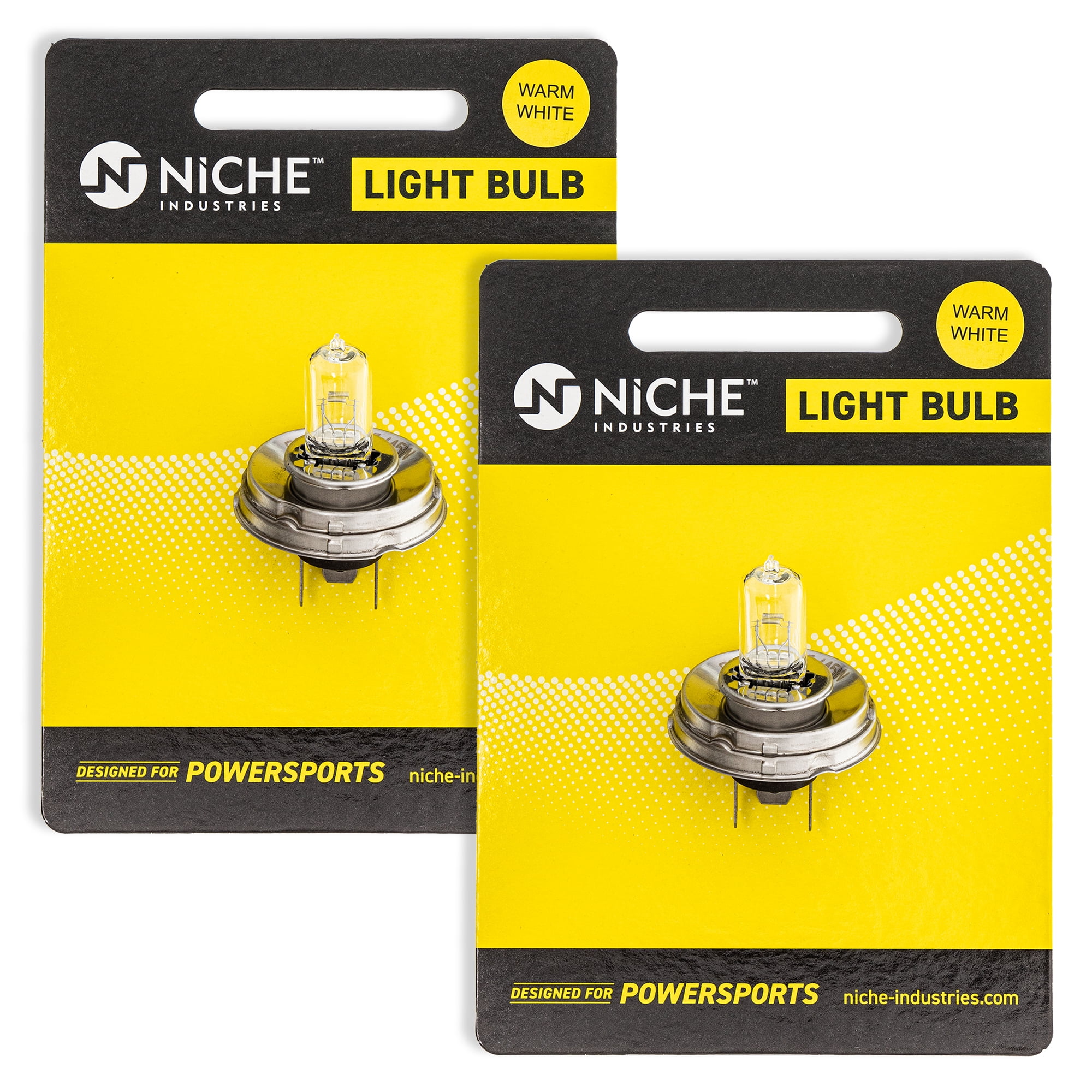 Niche Headlight Bulb High Low Beam for Kawasaki Brute force 650 2 Pack ...