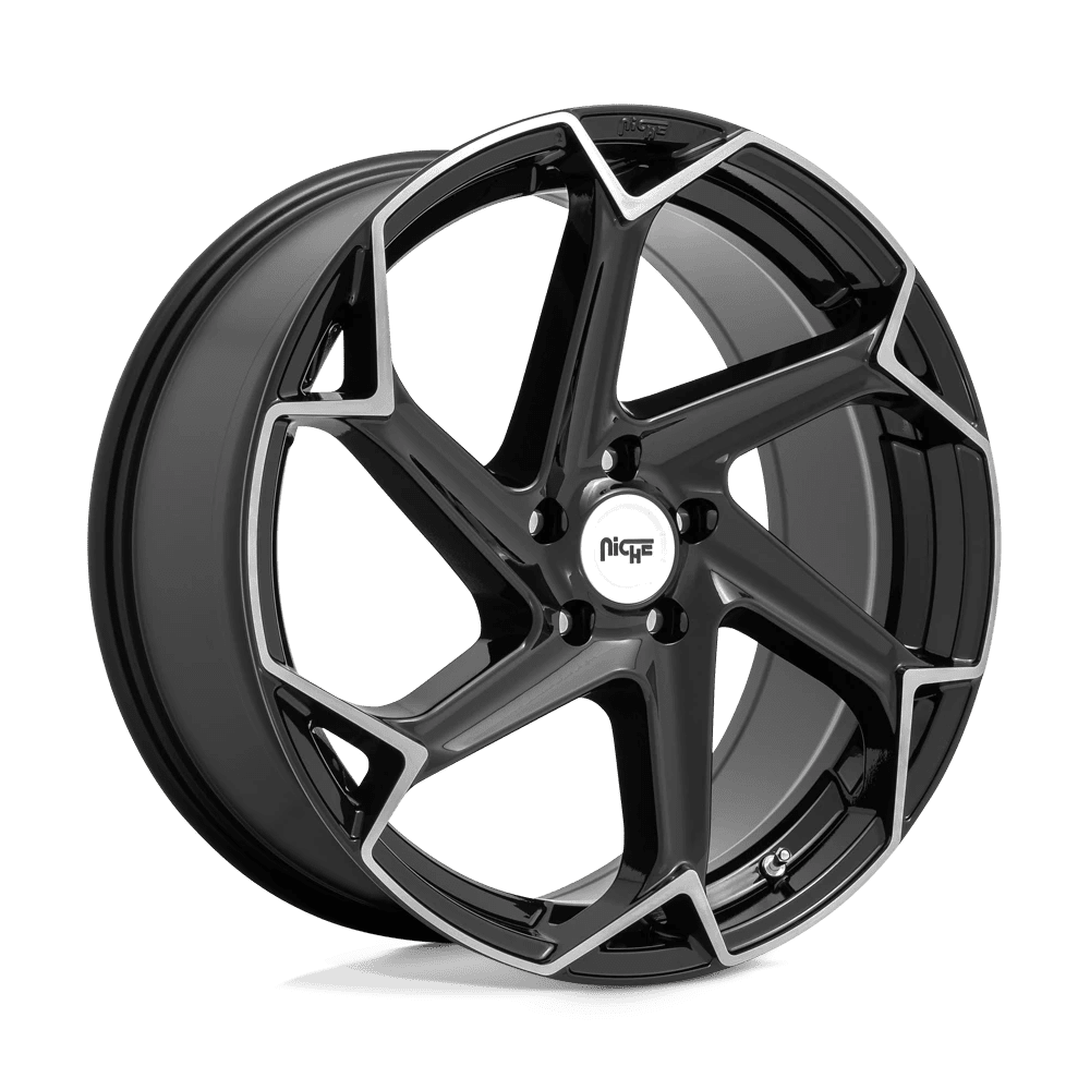 Niche M255 Flash 20X9 5X115 18Et 72.5Cb Gloss Black Brushed Wheel ...