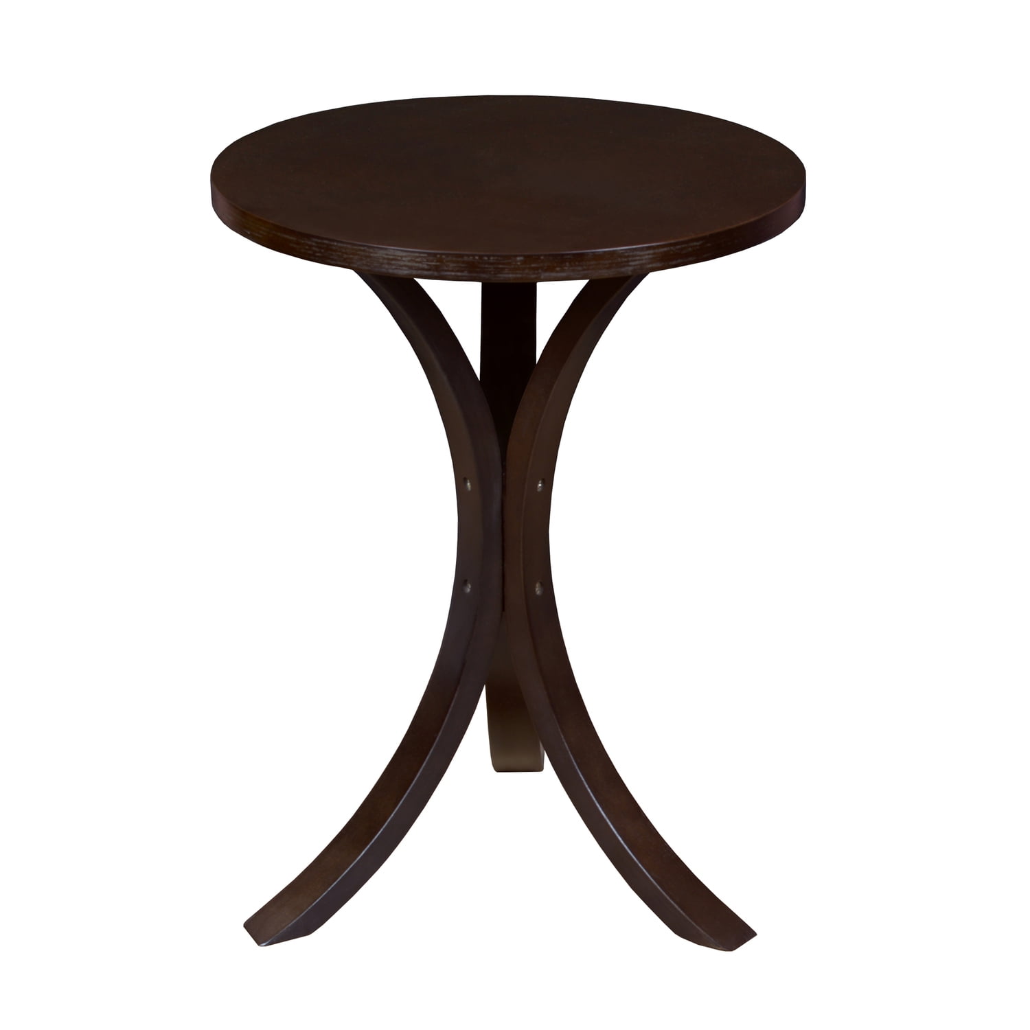 Regency Niche Mia Bentwood Side Table, Mocha Walnut Finish, Compact ...