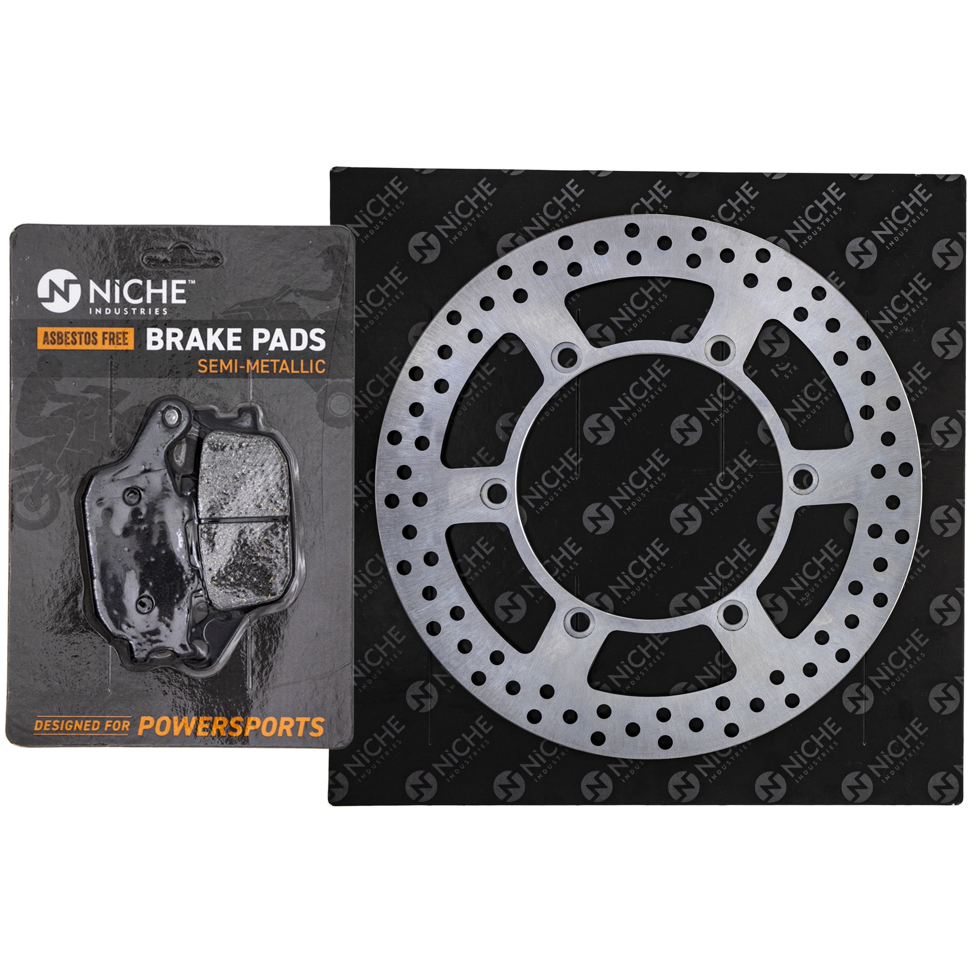 Niche Rear Brake Rotor Pad Semi for Honda VTX1300C 06435-MEJ-026 ...