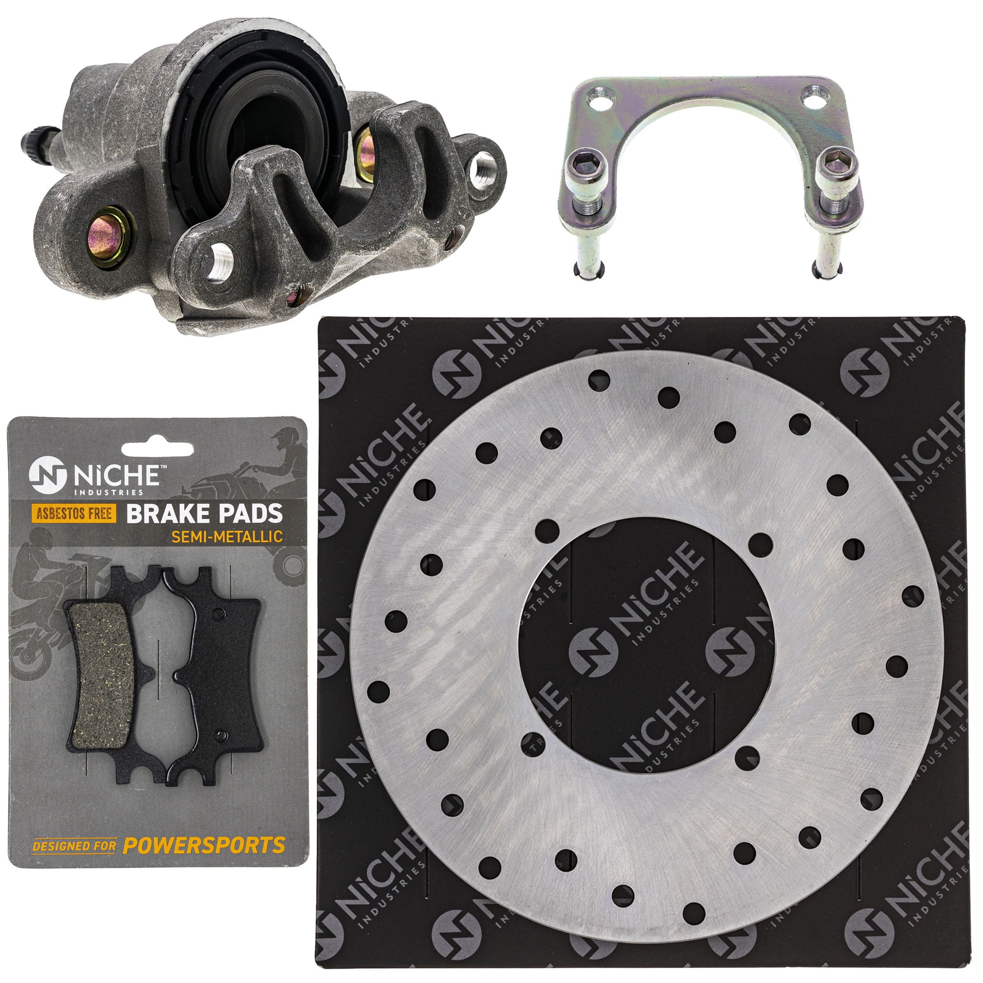 Niche Rear Right Brake Rotor Caliper Pad Kit for Polaris Magnum 325 330 ...