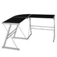 Niche Soho L-Desk- Black Tempered Glass - Walmart.com