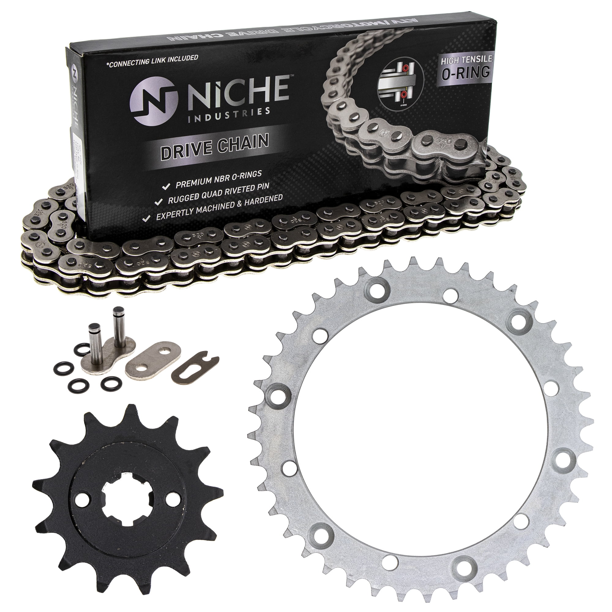 Niche Sprocket Chain Set for Yamaha Blaster 200 13/40T 520 O-Ring ATV ...