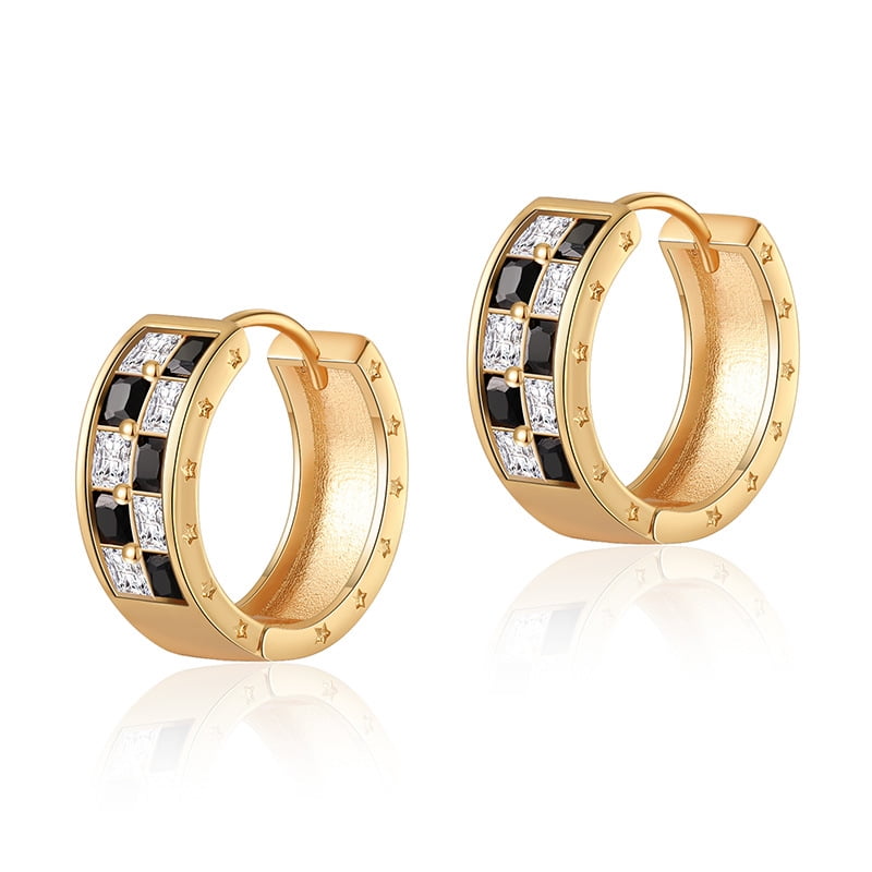 Niche Unique Color Matching Zircon French Retro Ear Clip Copper Plating ...