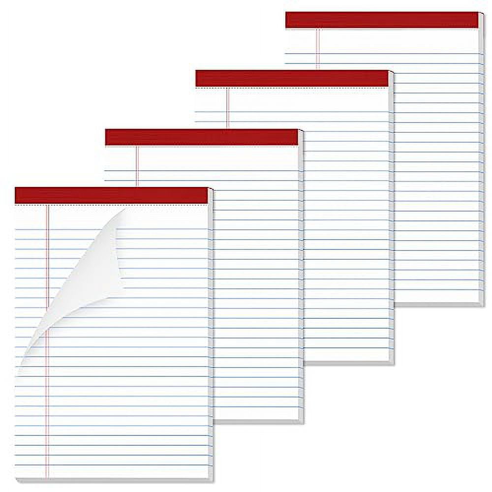 Nichela 5x8 Legal Pads 4 Pack of Note Pads 25 Lines Notepads 30 Sheets Each Legal Writing Pads ...