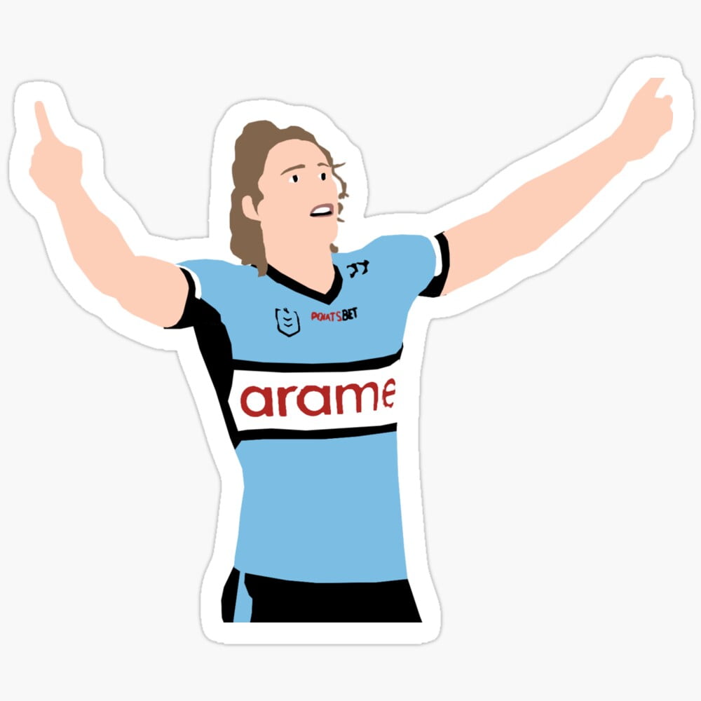 Nicho Hynes - Cronulla Sharks Sticker Phone Decal Water Bottle Stickers ...