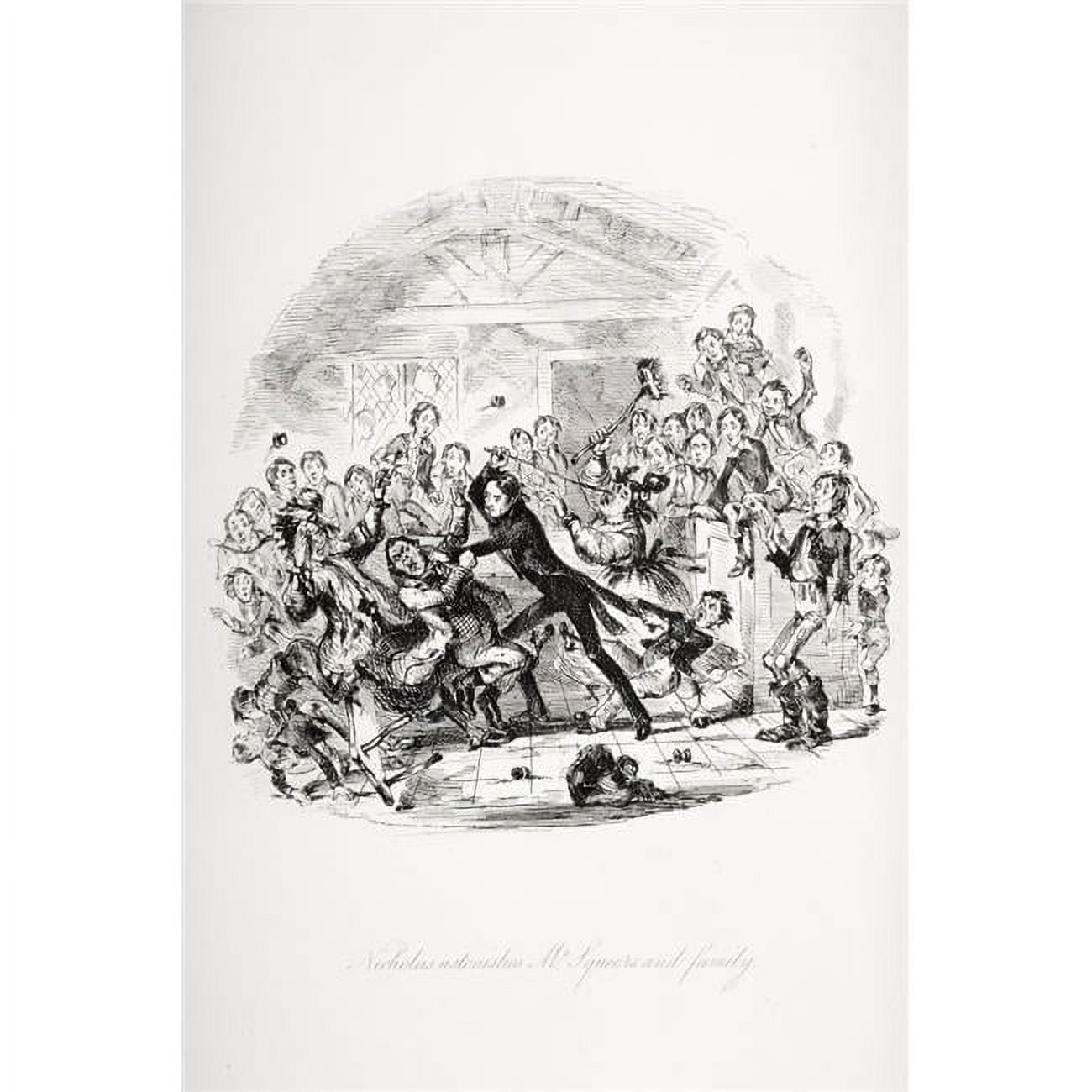 Nicholas Astonishes Mr. Squeers & Family. Illustration From the Charles ...