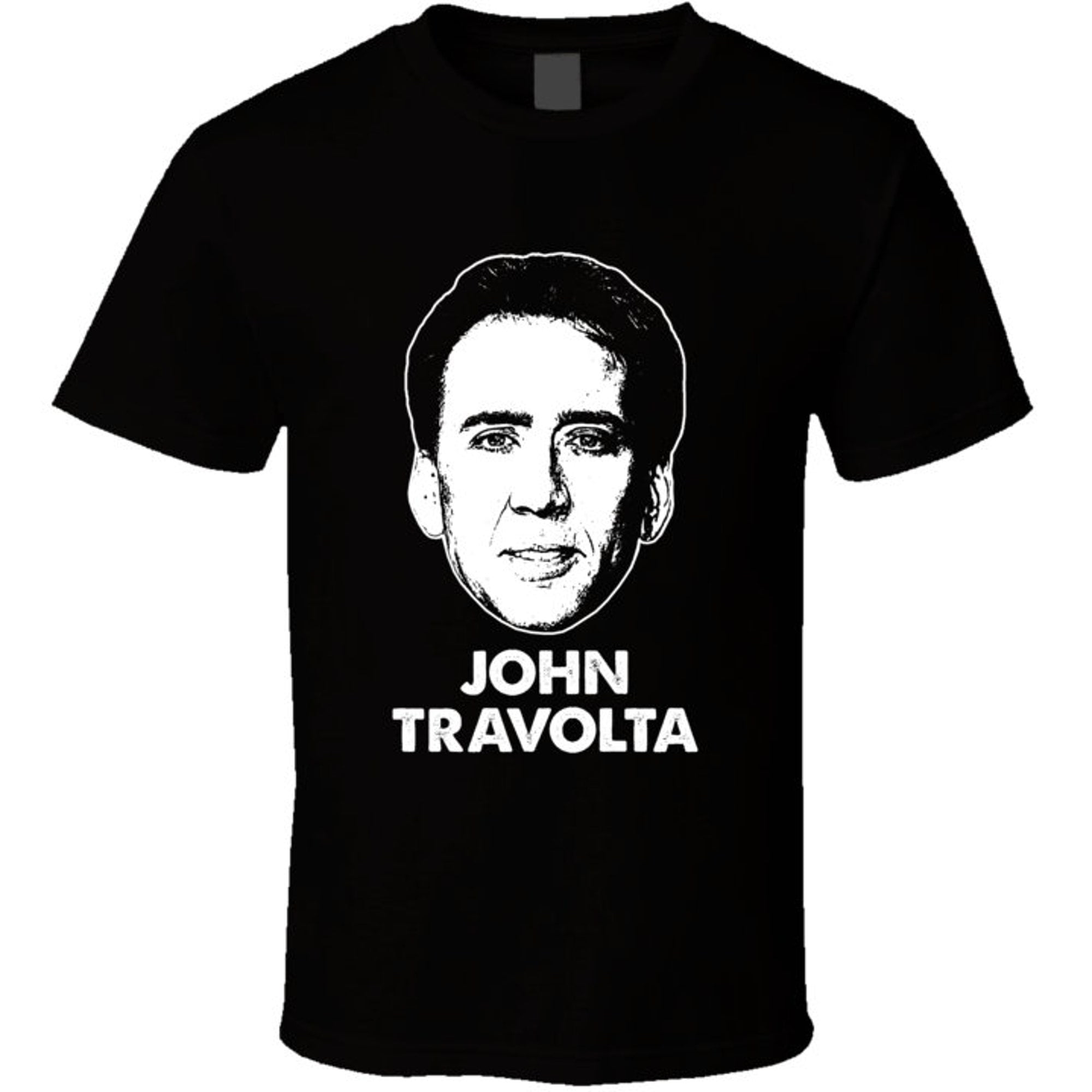 Nicholas Cage John Travolta Funny Meme T Shirt - Walmart.com