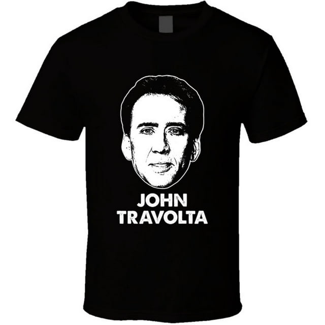 Nicholas Cage John Travolta Funny Meme T Shirt - Walmart.com
