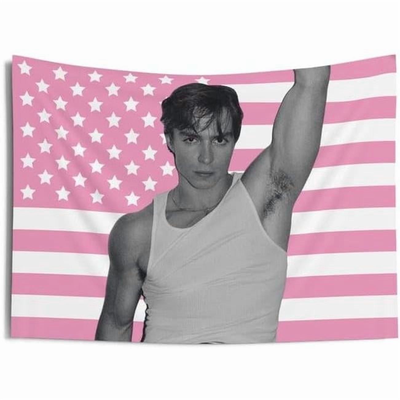 Nicholas Chavez Pink American Flag Tapestry Gift For Woman For Man ...