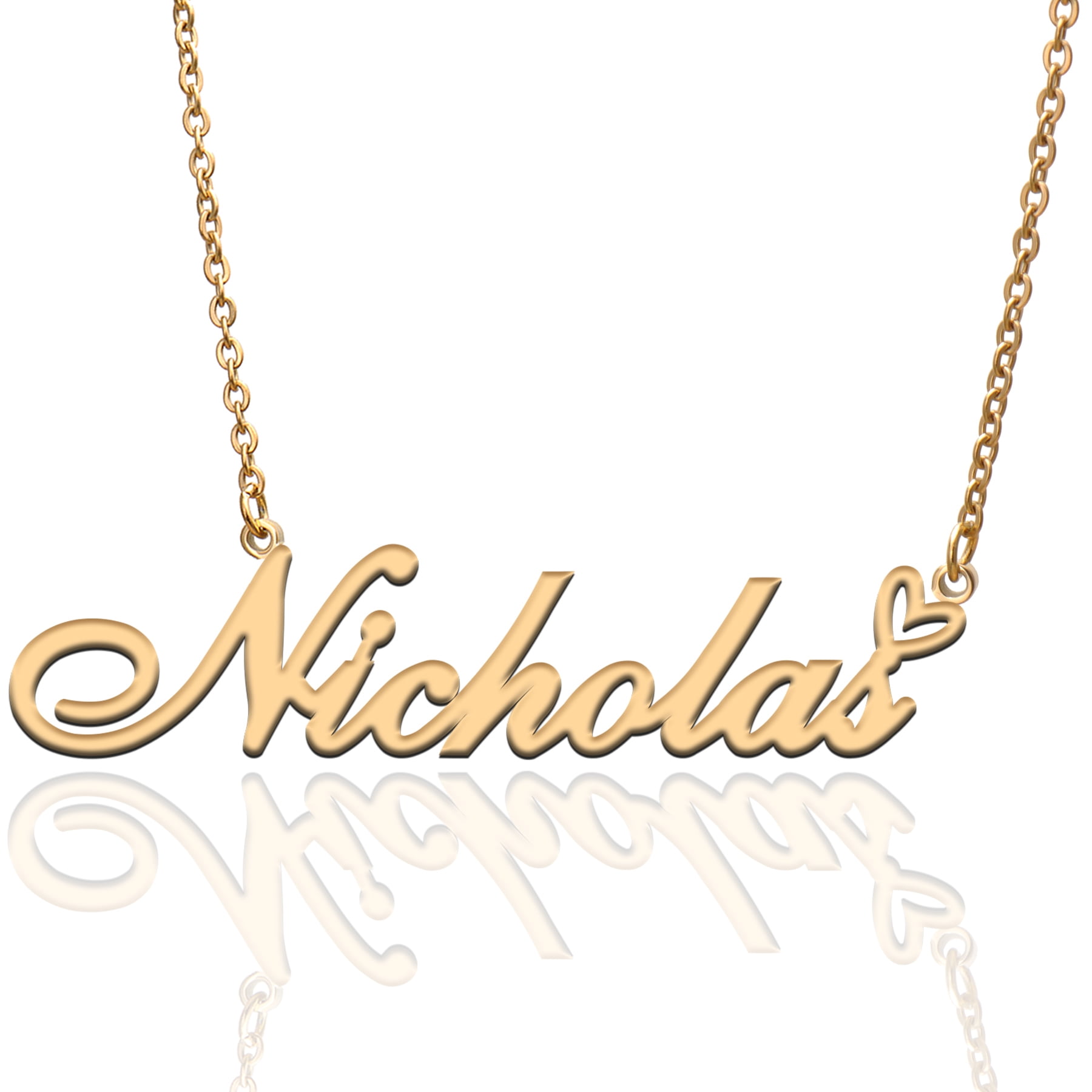 Nicholas Custom Name Necklace Customized Personalized Plated Name ...