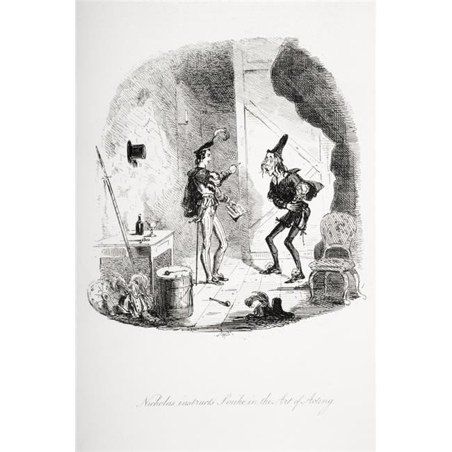 Nicholas Instructs Smike In The Art of Acting Illustration From The ...