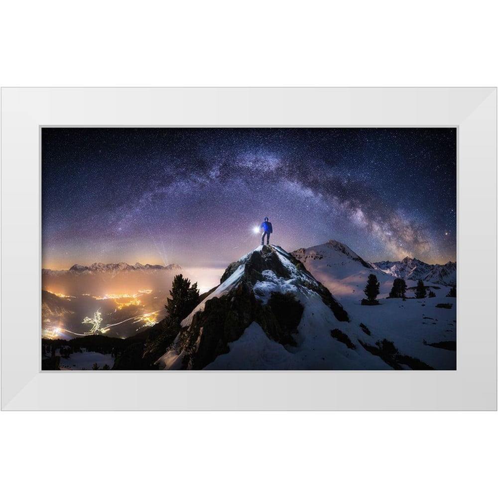 Nicholas Roemmelt, Dr. 32x20 White Modern Wood Framed Museum Art Print Titled - Per Aspera Ad ...