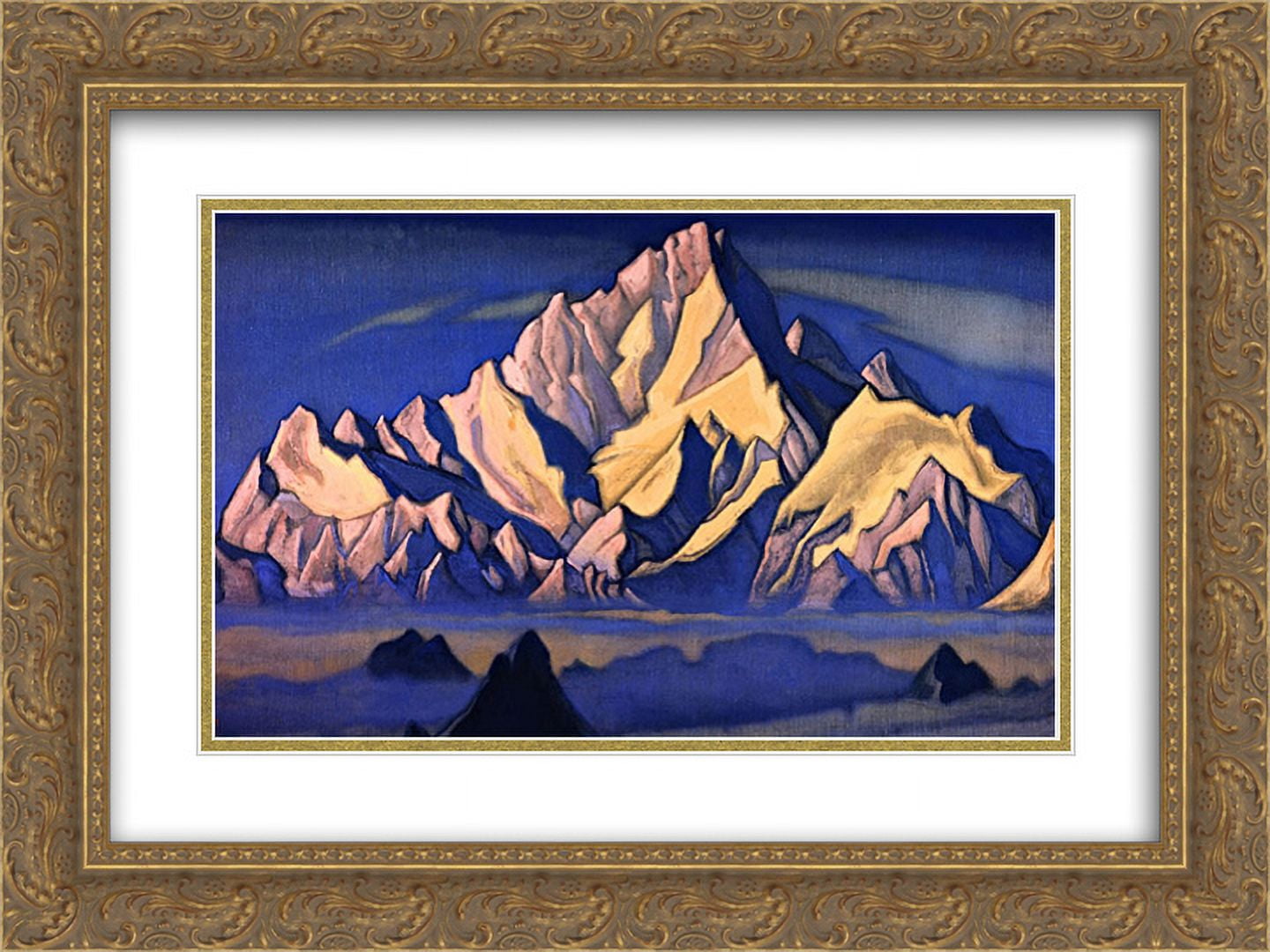 Nicholas Roerich 2x Matted 24x18 Gold Ornate Framed Art Print 'Abode of ...