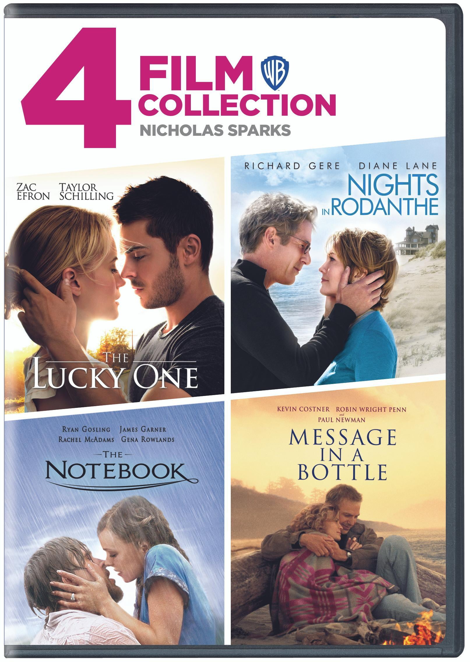Nicholas Sparks 4-Film Collection (The Lucky One / Nights In Rodanthe / Message In A Bottle ...