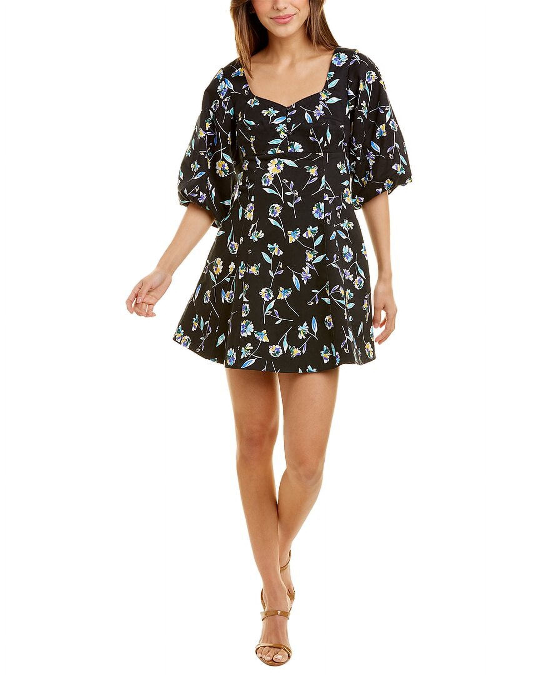 Nicholas womens Lydia Mini Dress, 0, Blue, Cotton - Walmart Business ...