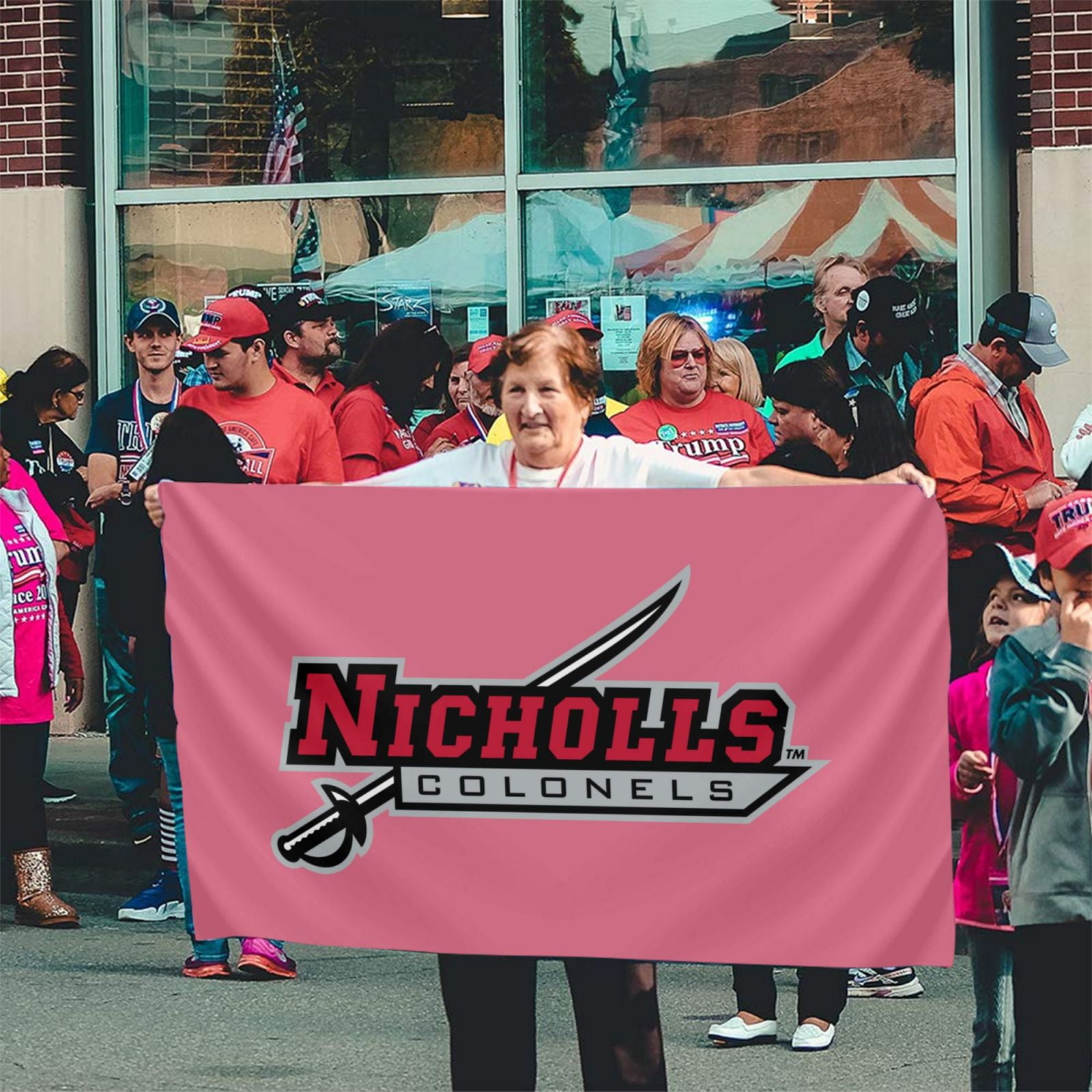 Nicholls State University Logo Flag 3x5 Outdoor ,Sewn Stripes, Stronger ...