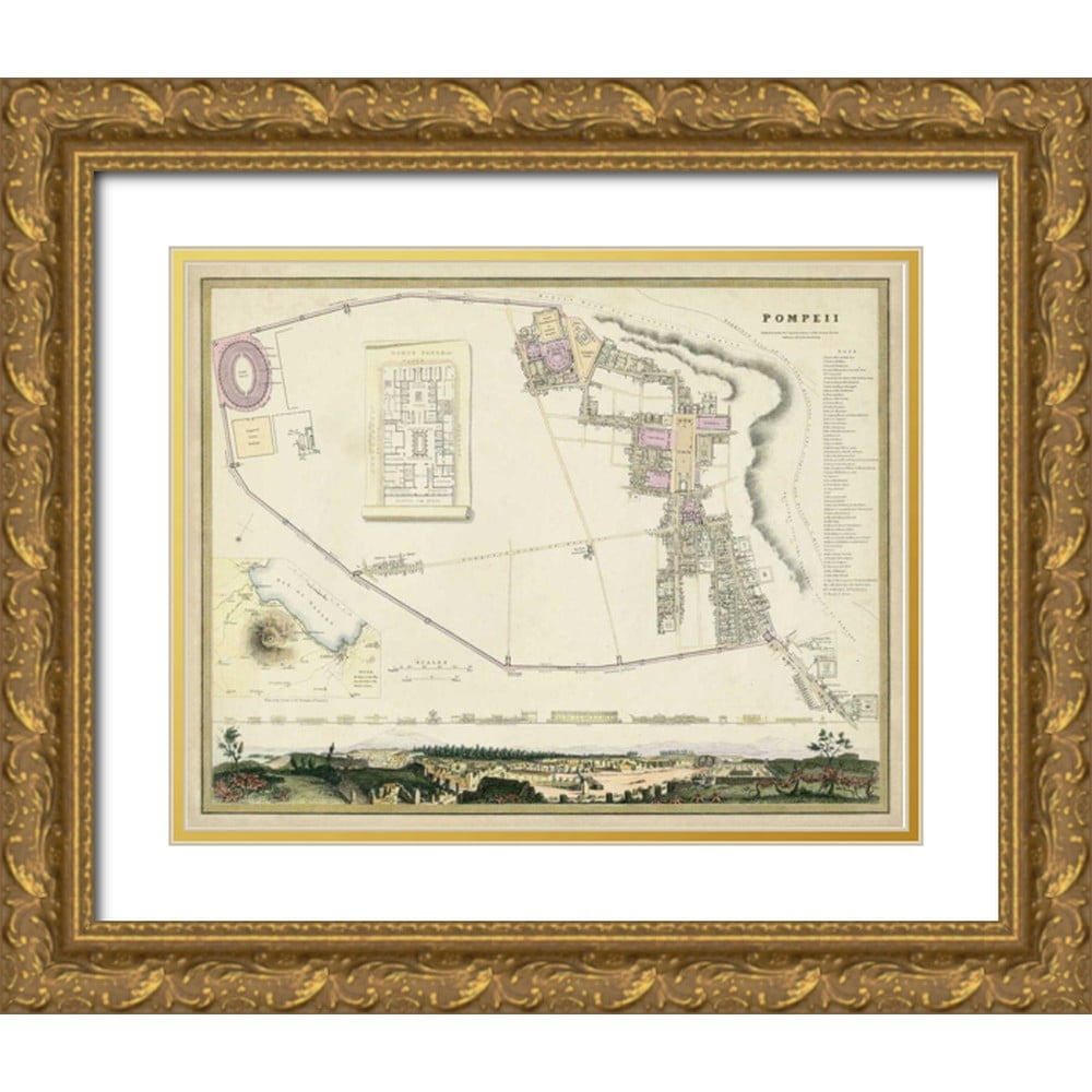 Nicholson, T.E. 32x26 Gold Ornate Wood Framed with Double Matting ...