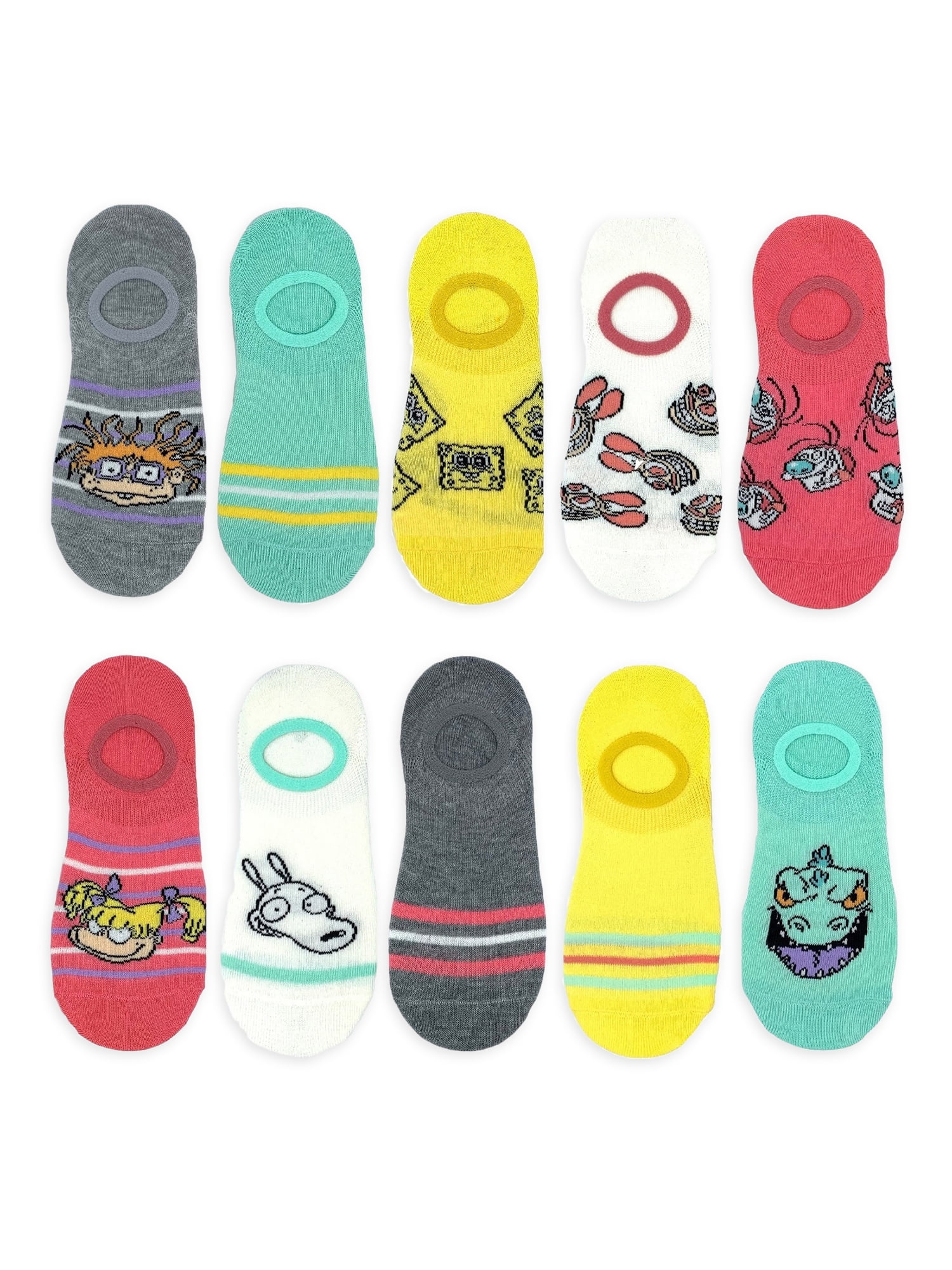 Nick 90's Women's Stay-Put Liner Socks, 10-Pack, Size 4-10 - Walmart.com