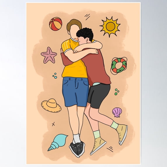 Nick And Charlie Beach - Heartstopper Poster Wall Art, Modern Wall ...