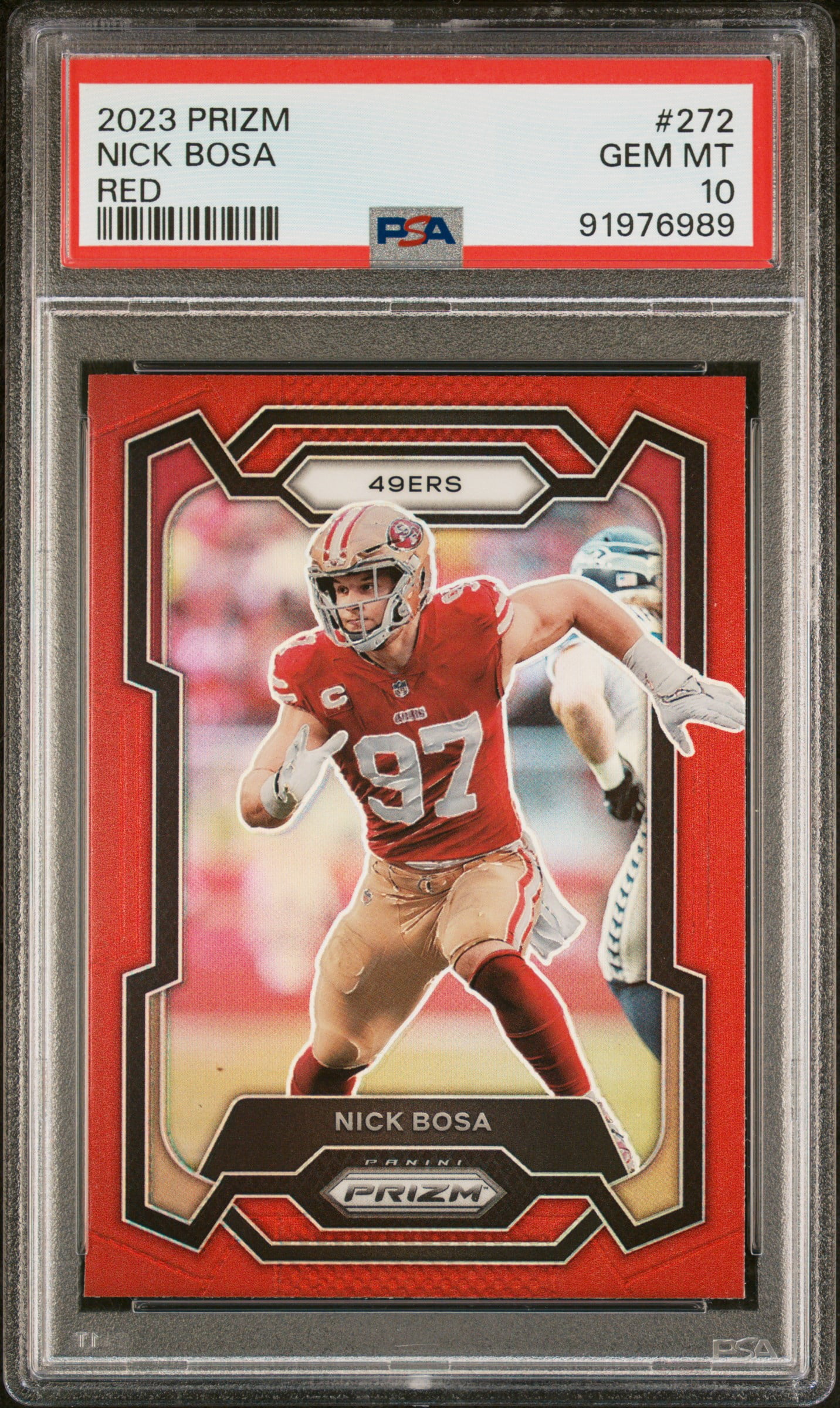 Nick Bosa 2023 Panini Prizm Red Football Card #272 Graded PSA 10 ...