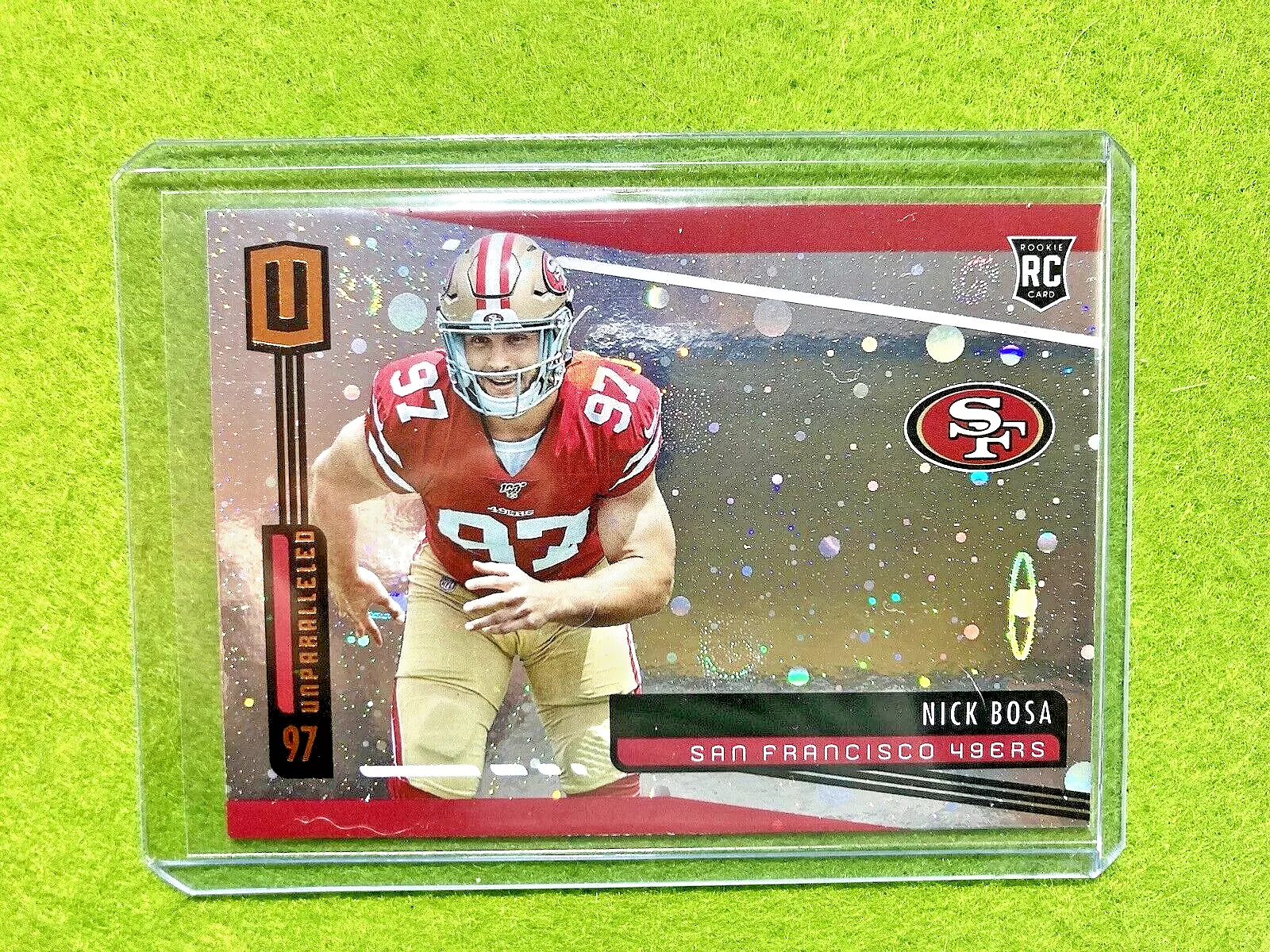 Nick Bosa COSMOS SILVER PRIZM ROOKIE CARD JERSEY #97 49ers RC 2019 ...