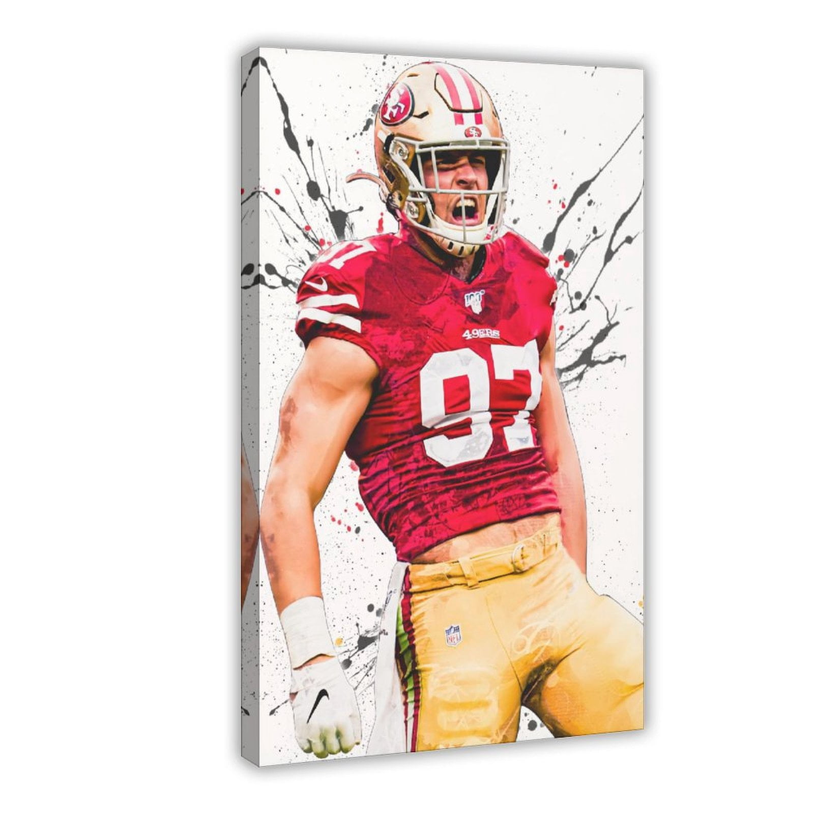 Nick Bosa, Football Player, Canvas Football Poster Print, Motivational ...