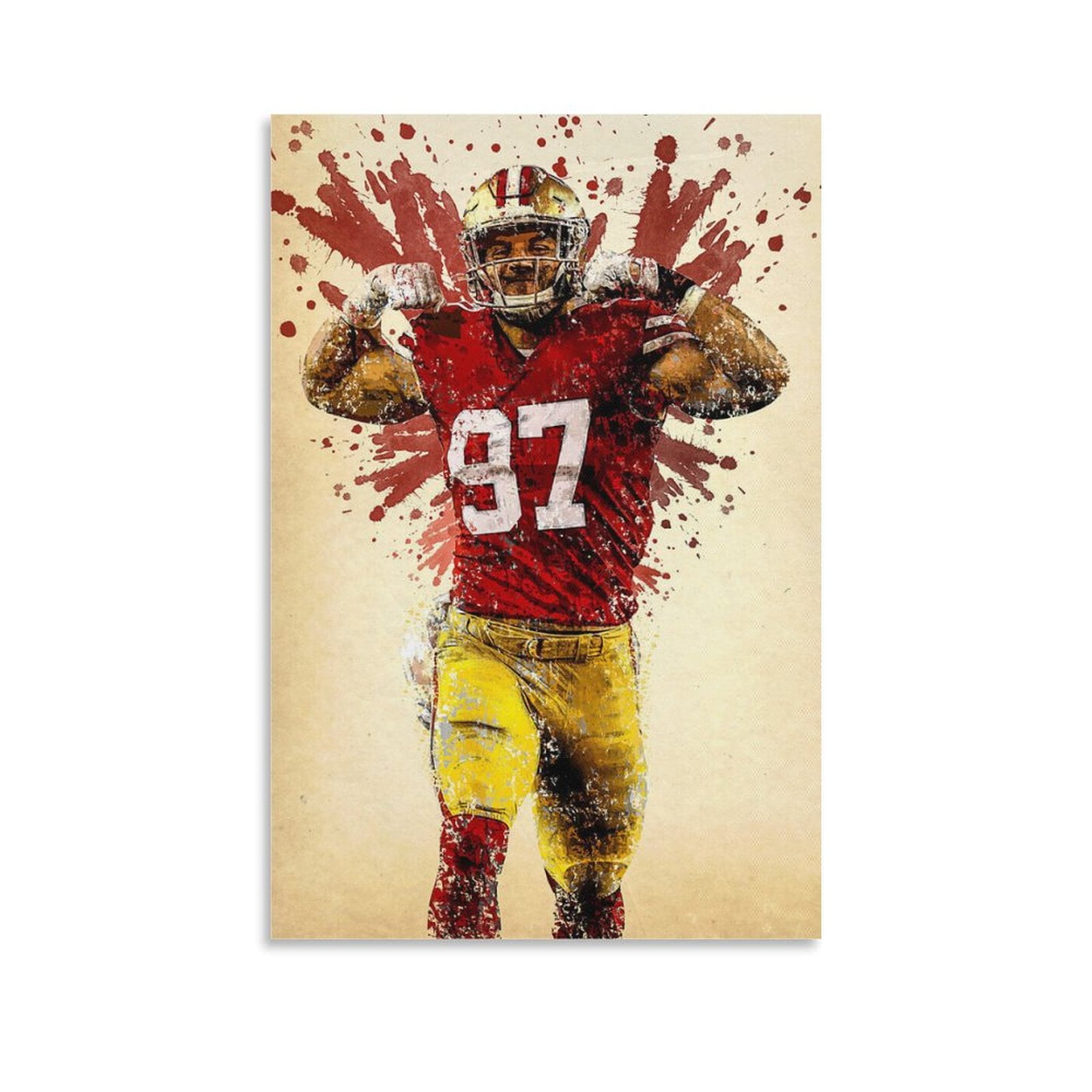 Nick Bosa Painting On Canvas Wall Art Poster Scroll Picture Print ...