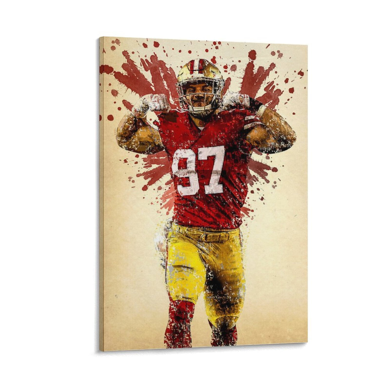 Nick Bosa Painting On Canvas Wall Art Poster Scroll Picture Print ...