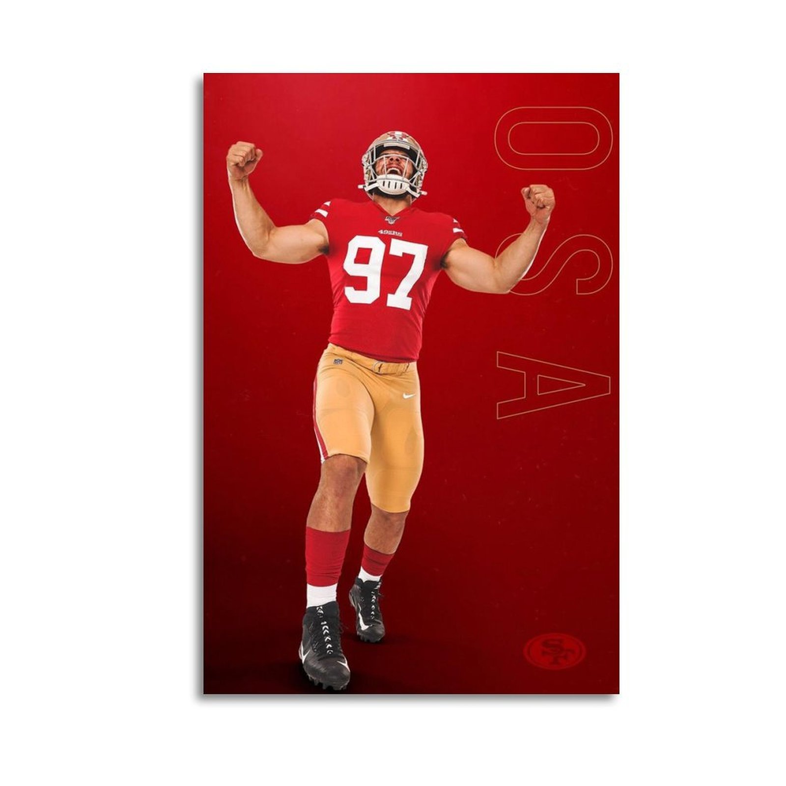 Nick Bosa Poster Decoration Vibrant High-end Wall Posters Retro Room ...