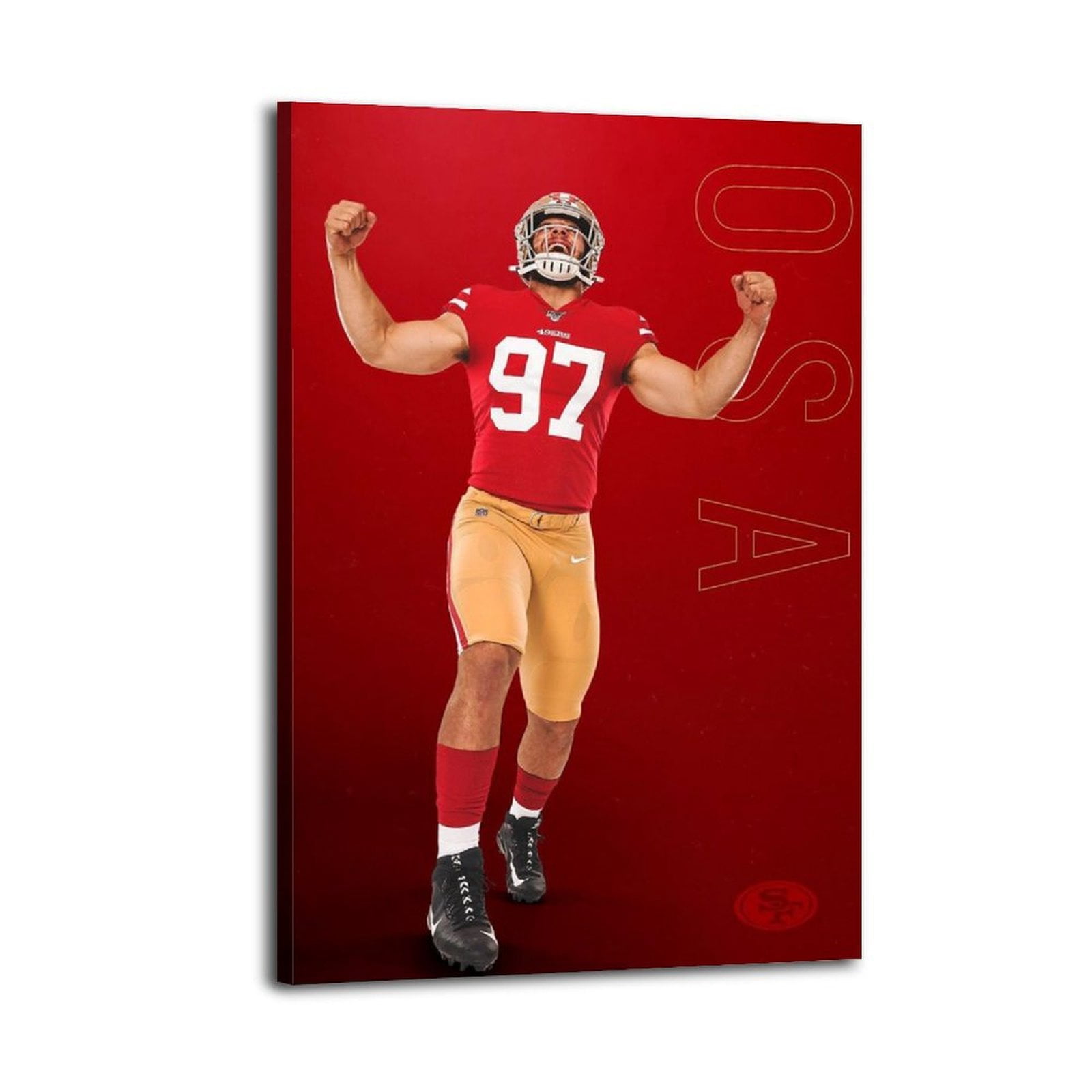 Nick Bosa Poster Decoration Vibrant High-end Wall Posters Retro Room ...
