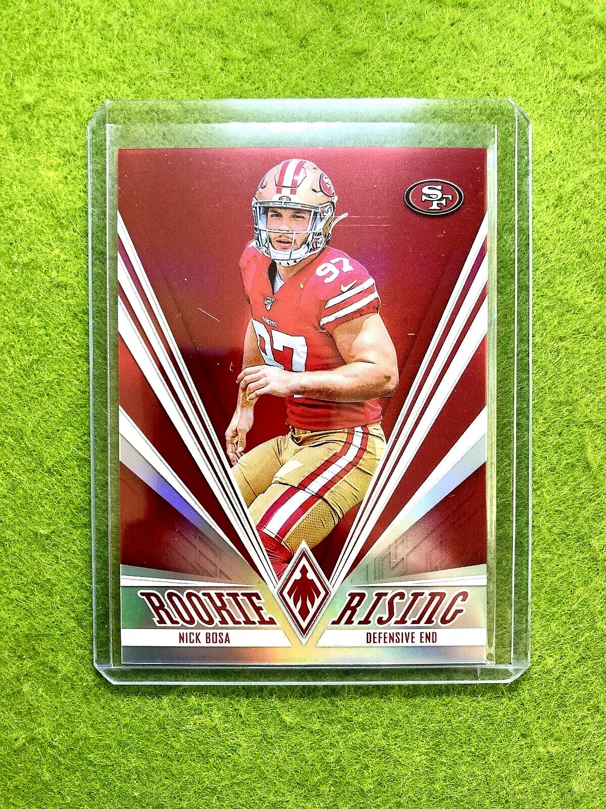 Nick Bosa RED PRIZM # /299 ROOKIE CARD JERSEY#97 49ers RC 2019 NICK ...